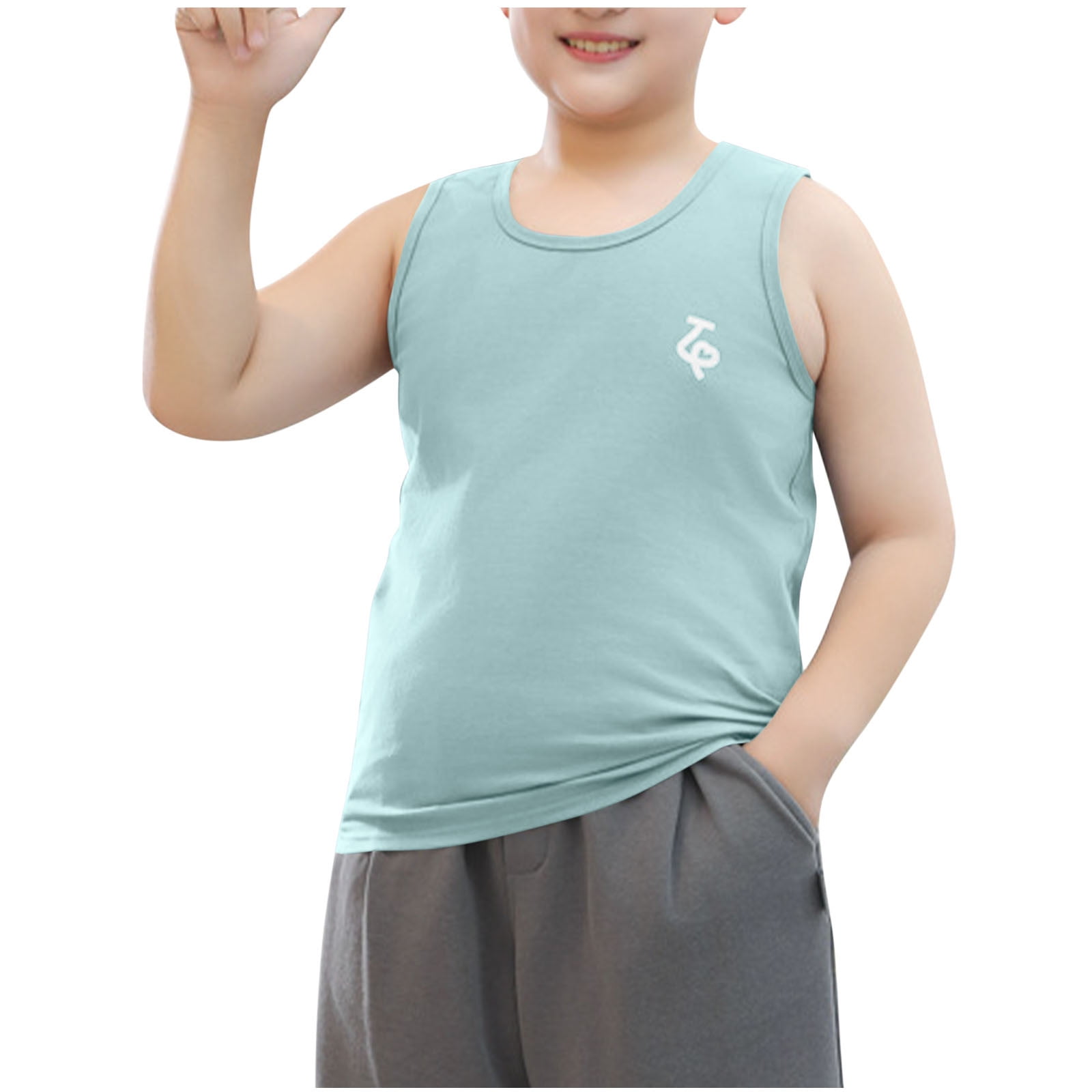 Lime Green Boy Girl Children Boy Girl Camisole Tank Vests Graphic Loose ...