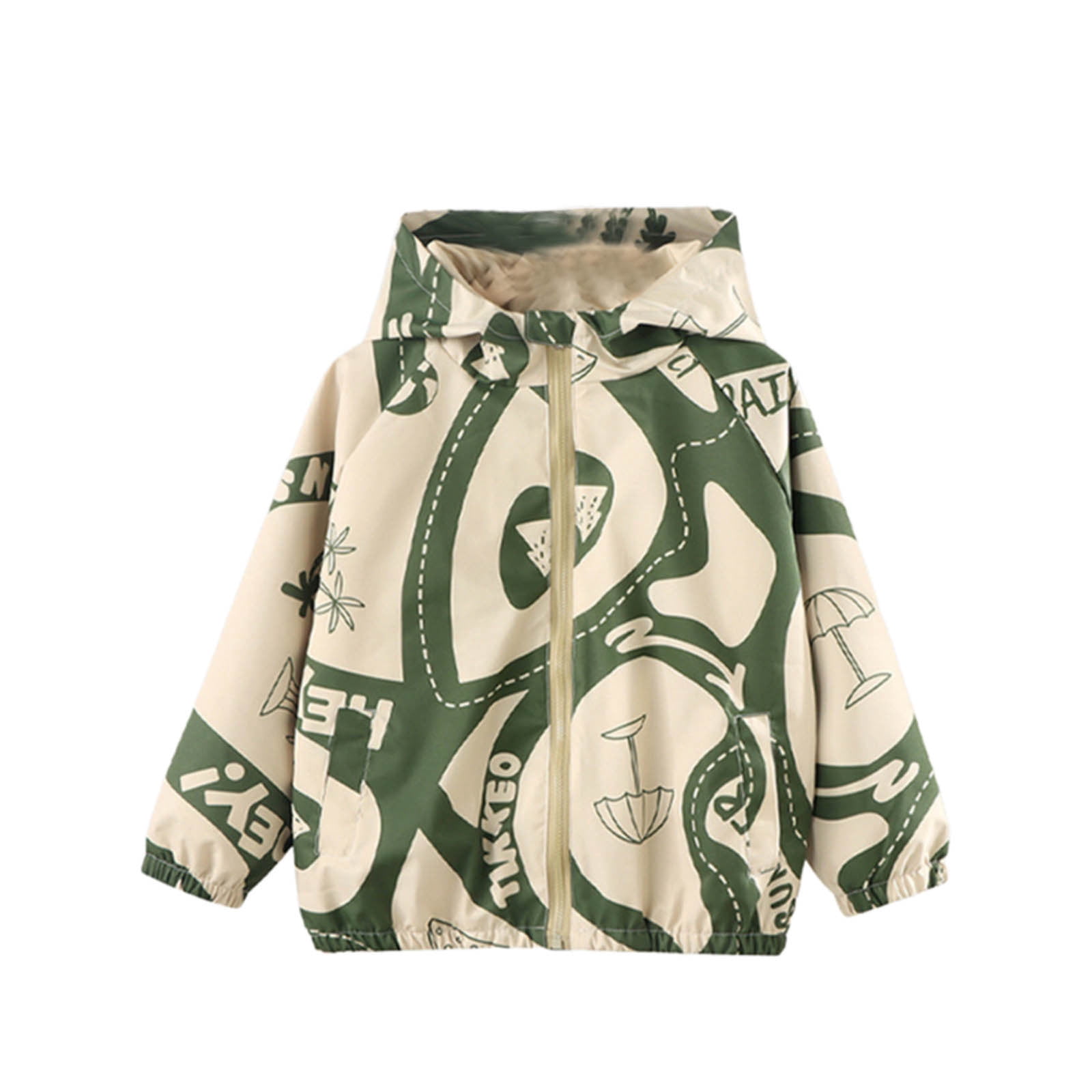 Lime Green Boy Girl Hoods for Kids Girl Boy Winter Fall Long Sleeve ...