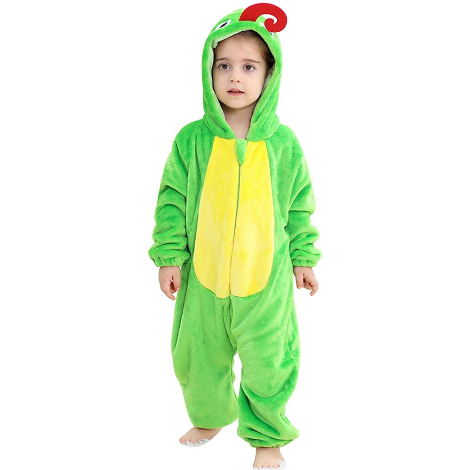 Lime Green Boy Girl Kids Girl Boy Kawaii Animal Costumes Hooded ...