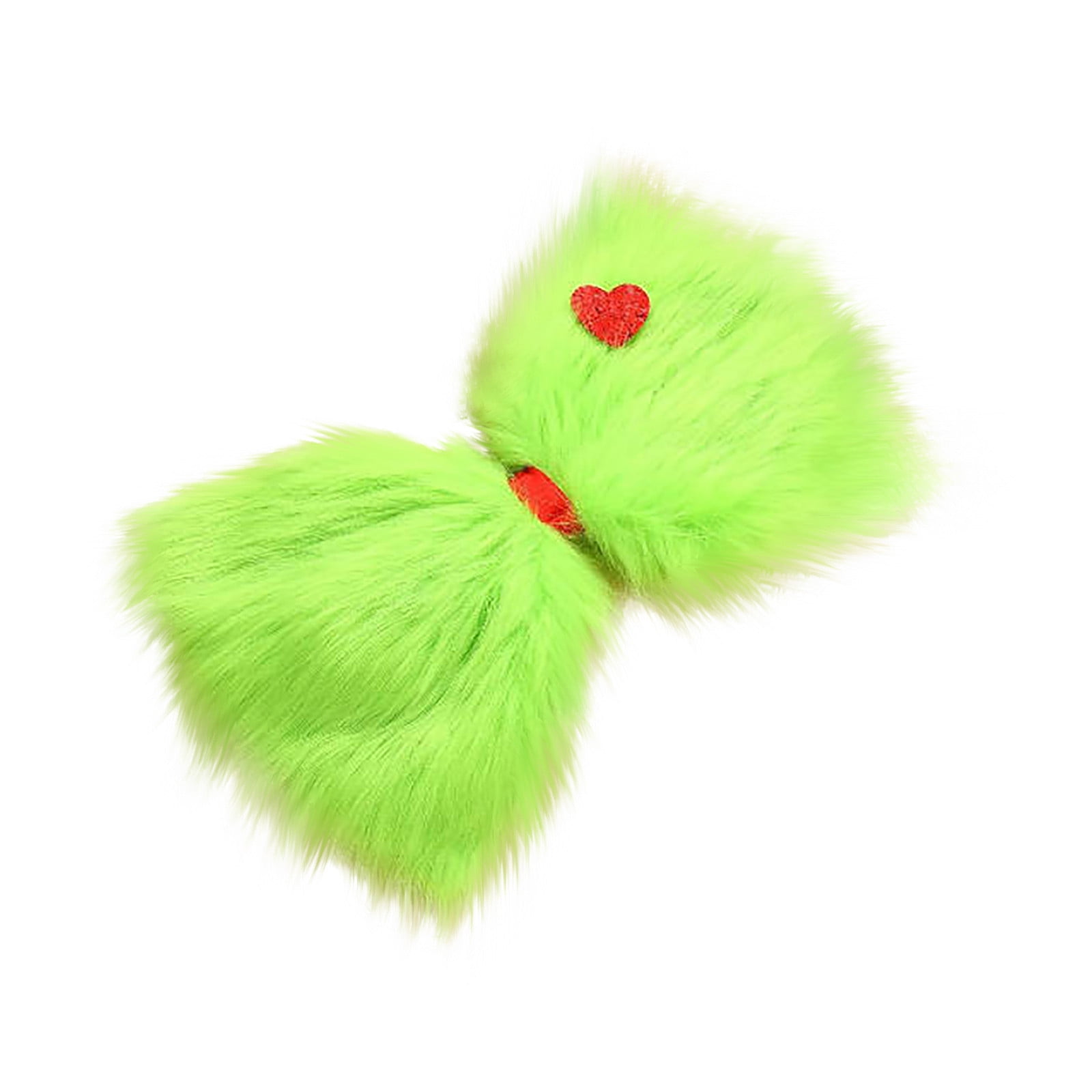 Lime Green Christmas Tree Topper Bow 13 Inch Green Furry Christmas ...