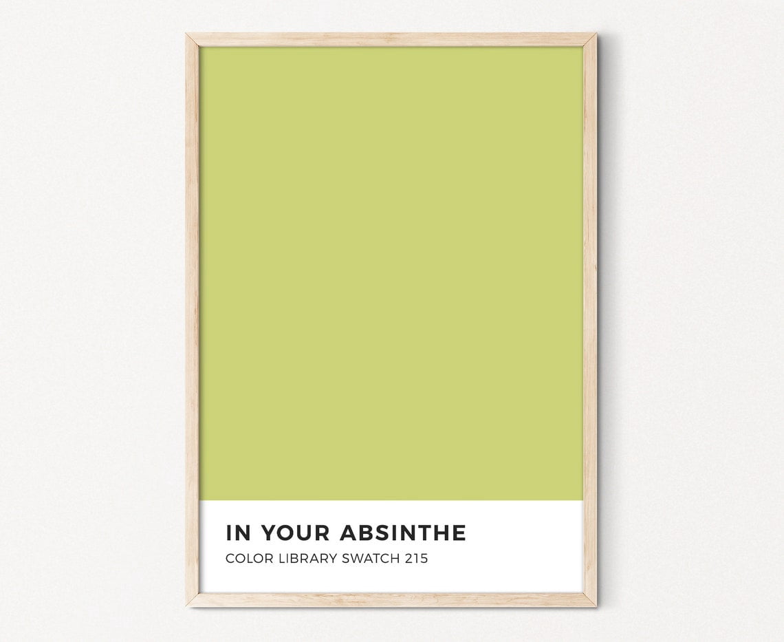 Lime Green Color Swatch Poster Chartreuse Green Decor Acid Green Wall ...