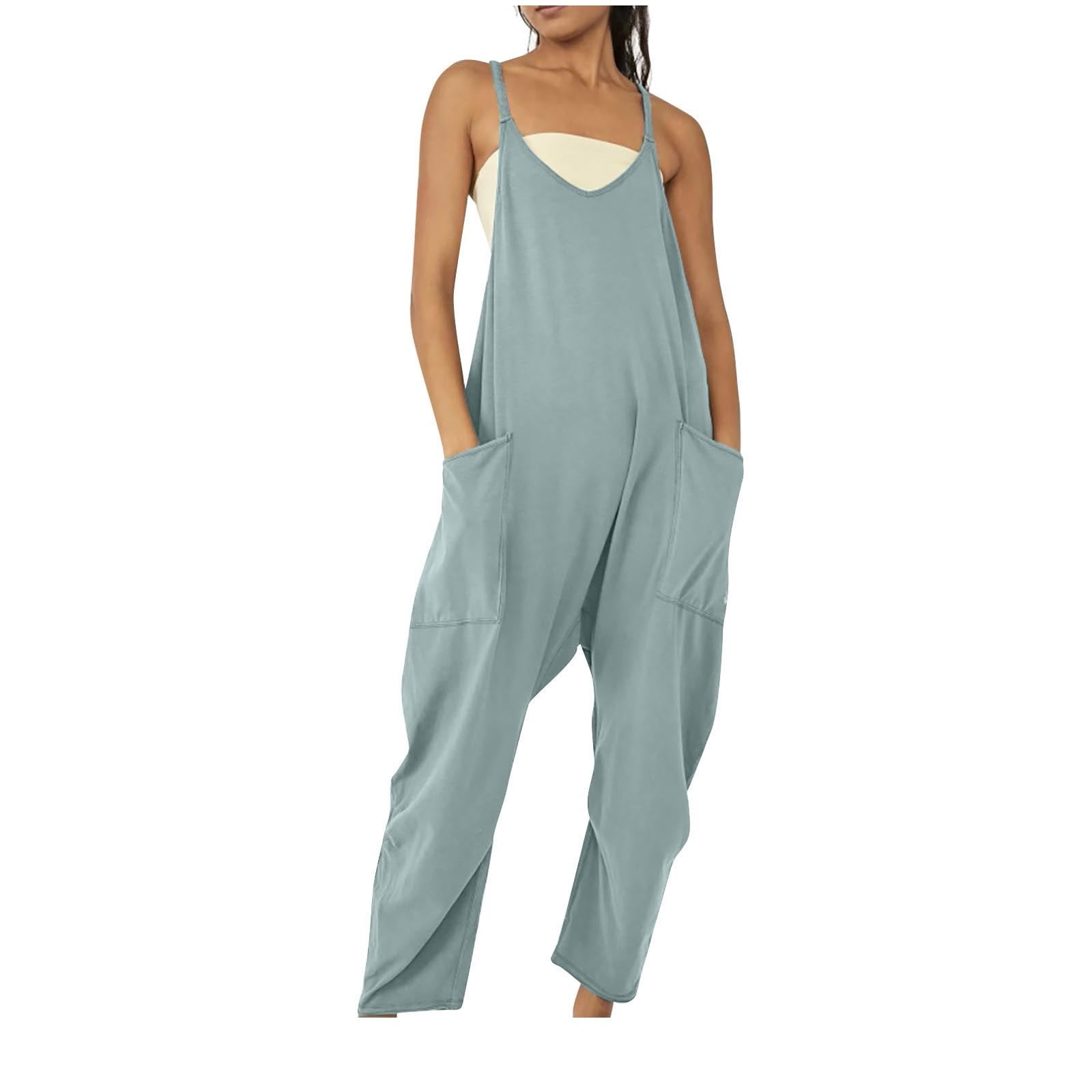Lime Green Coveralls for Ladies Fall Summer Spandex Loose Fit Lounge ...