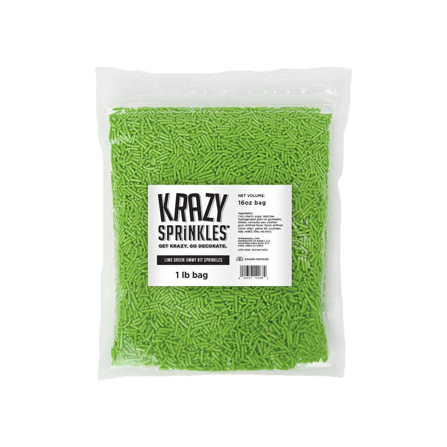 Lime Green Jimmies Sprinkles (1 pound) Candy Decor for Cakes, Ice Cream ...