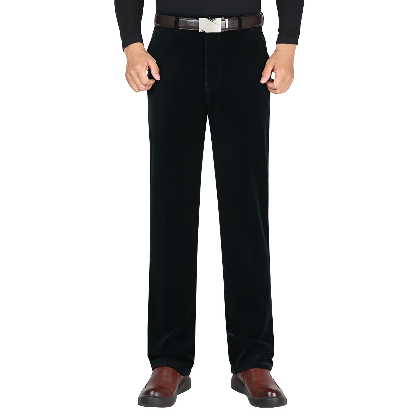 Lime Green Man High Cut Straight Leg Plain Long Leg Pants for Mens ...