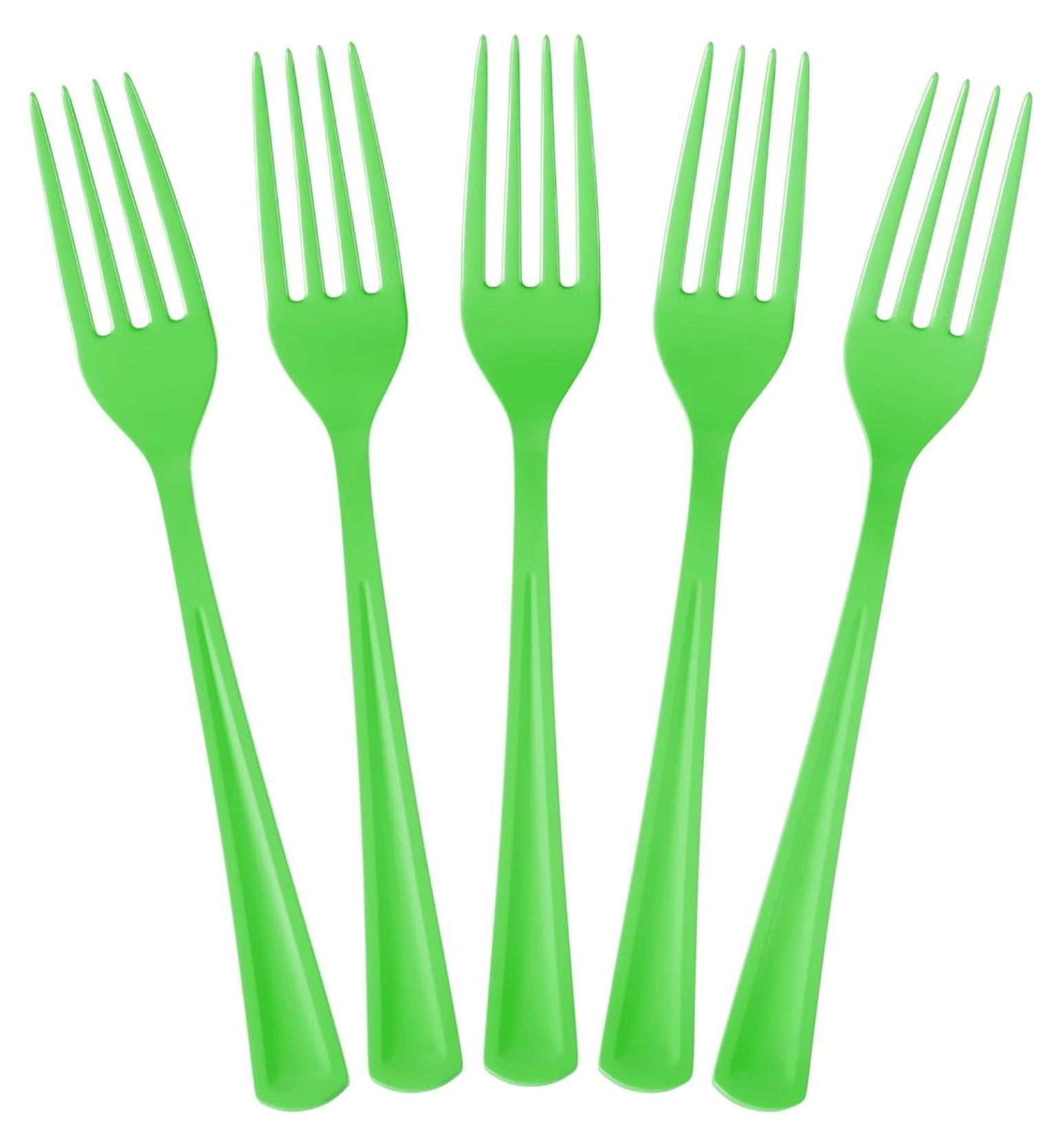 Lime Green Plastic Forks 100 Pcs Lime Green Forks Disposable Utensils Heavy Duty Plastic Cutlery ...