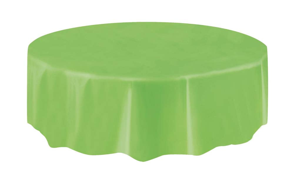 Lime Green Plastic Party Tablecloth, Round, 84in - Walmart.com