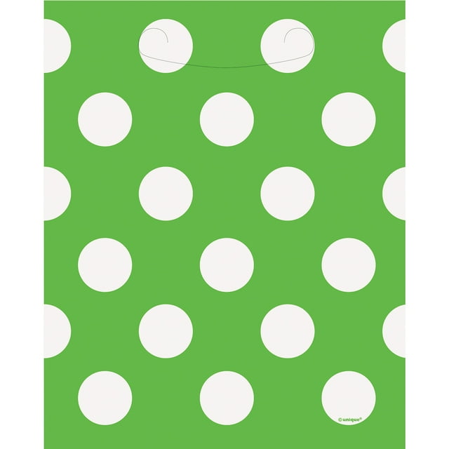 Lime Green Polka Dot Favor Bags, 8pk - Walmart.com