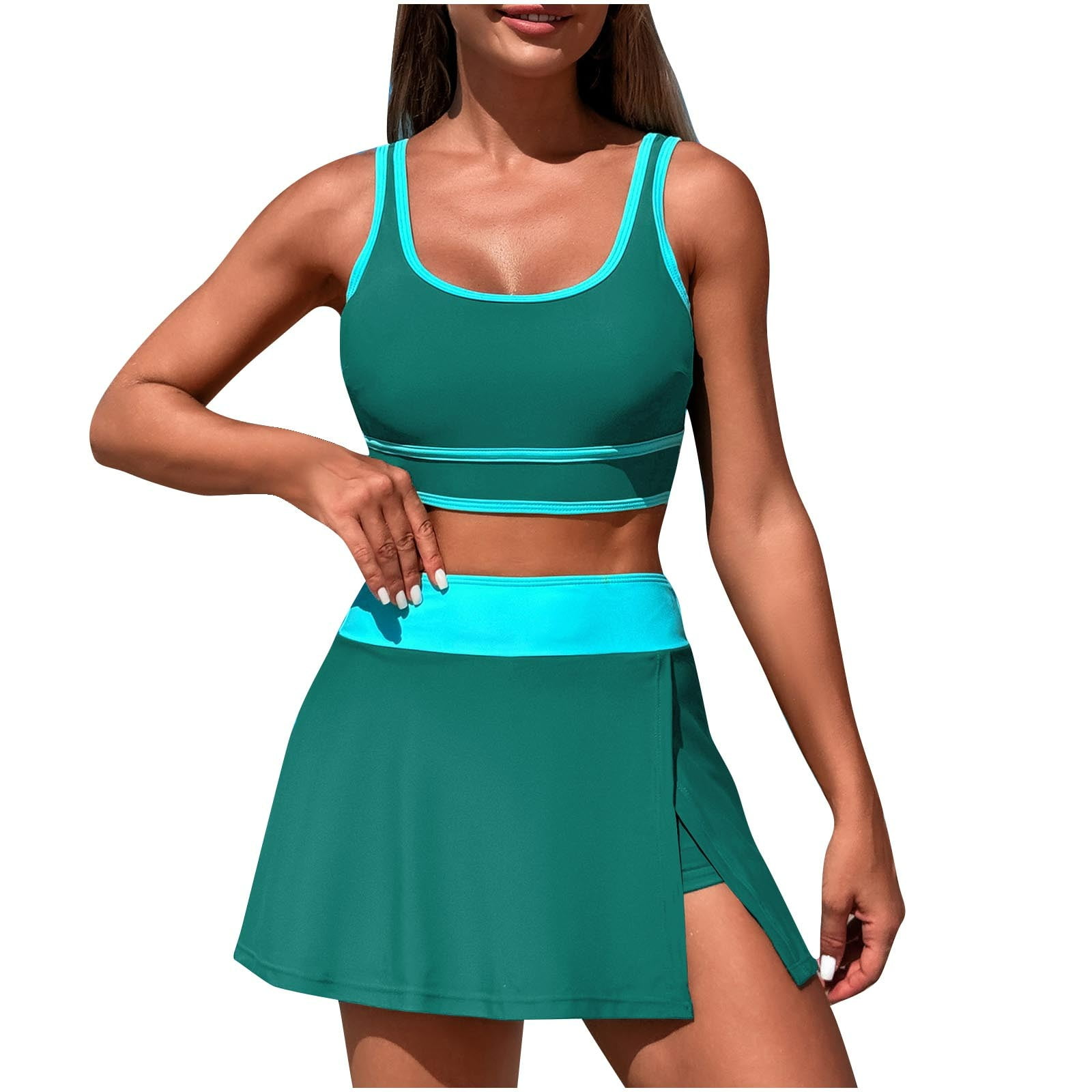 Lime Green Sleeveless Slip Bikini for Women Mini Little Sport Gym Beach ...