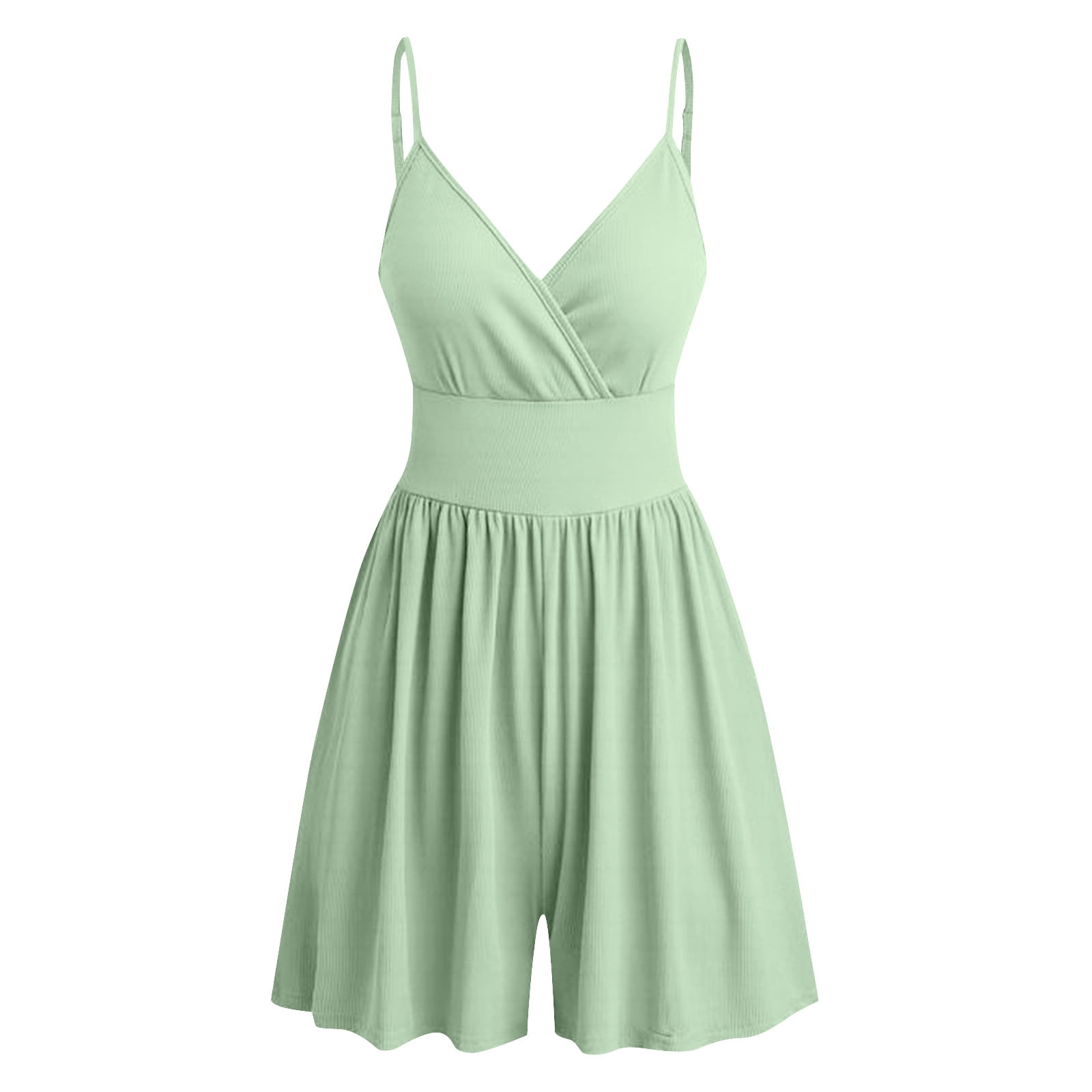 Lime Green Slim Tunic Shorts for Women Fall Summer Brunch Sexy Low Cut ...