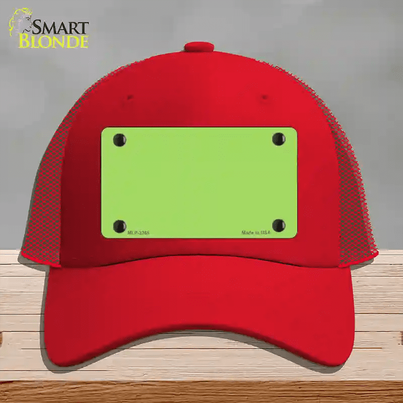Lime Green Solid Novelty License Plate Hat Mesh Red - Walmart.com