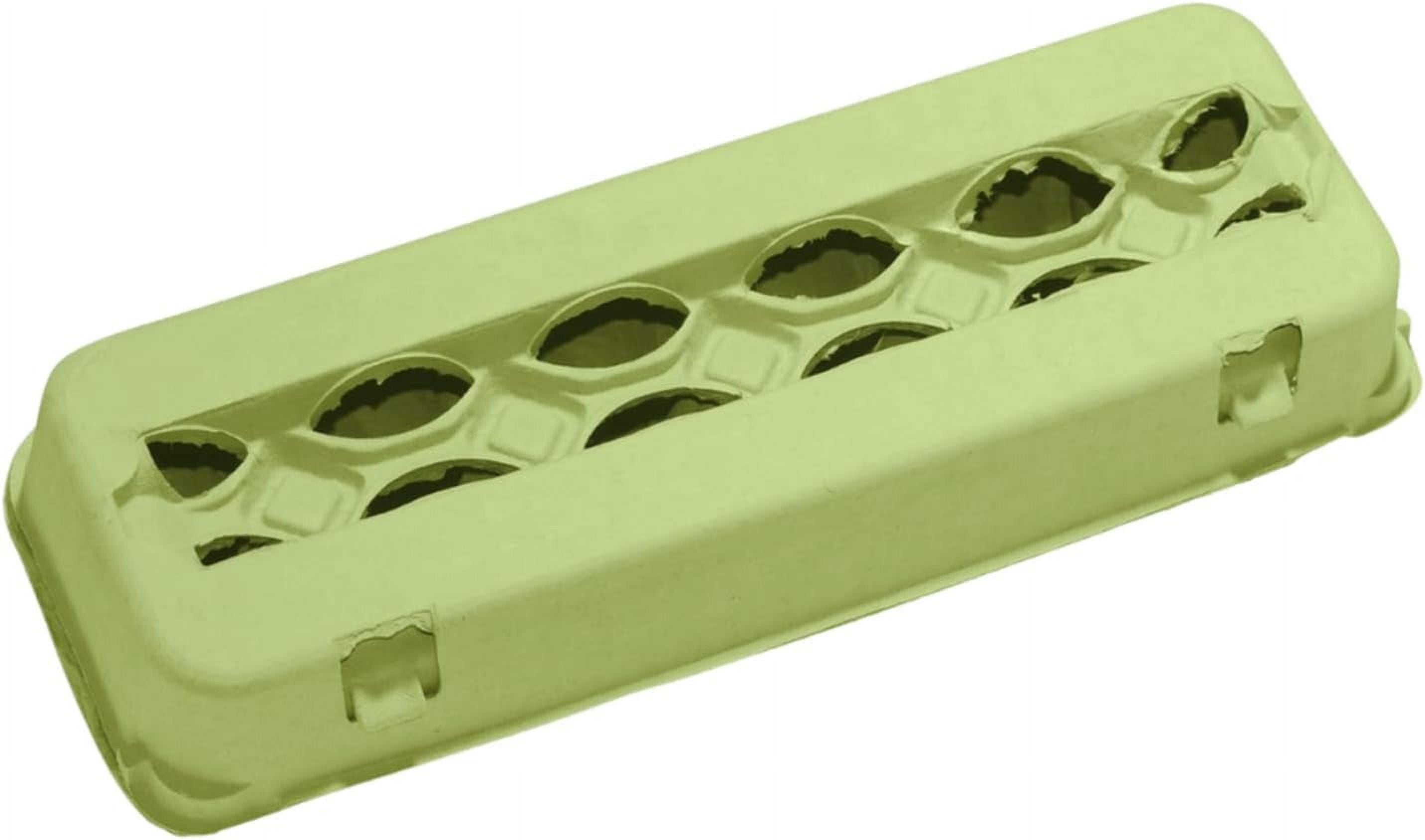 Lime Green Tint Colored Blank 12-Egg View Top Paper Pulp Carton (50 ...