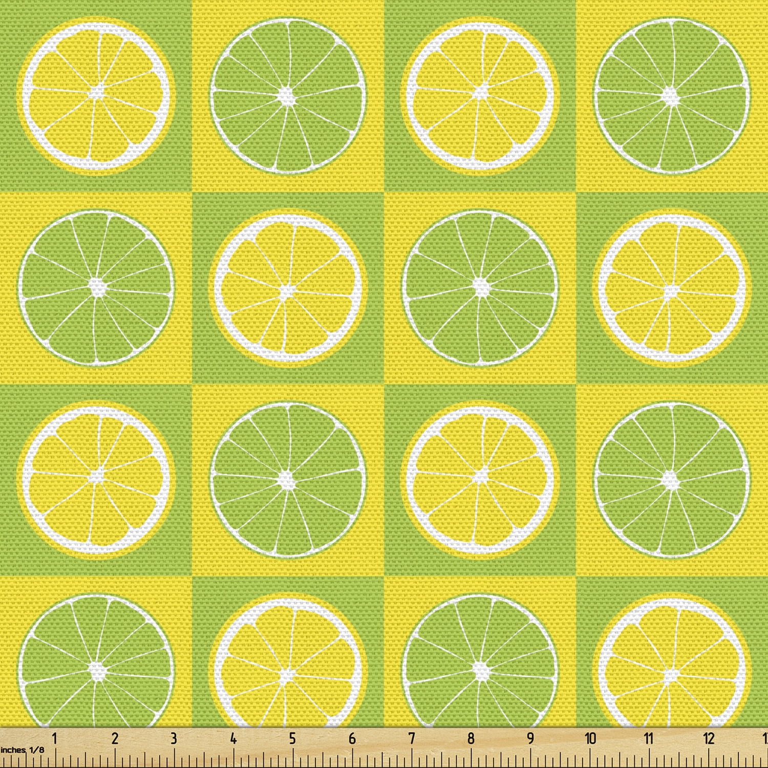 Ambesonne Lime Green Fabric by the Yard Upholstery, Lemon Lime Pop Art ...
