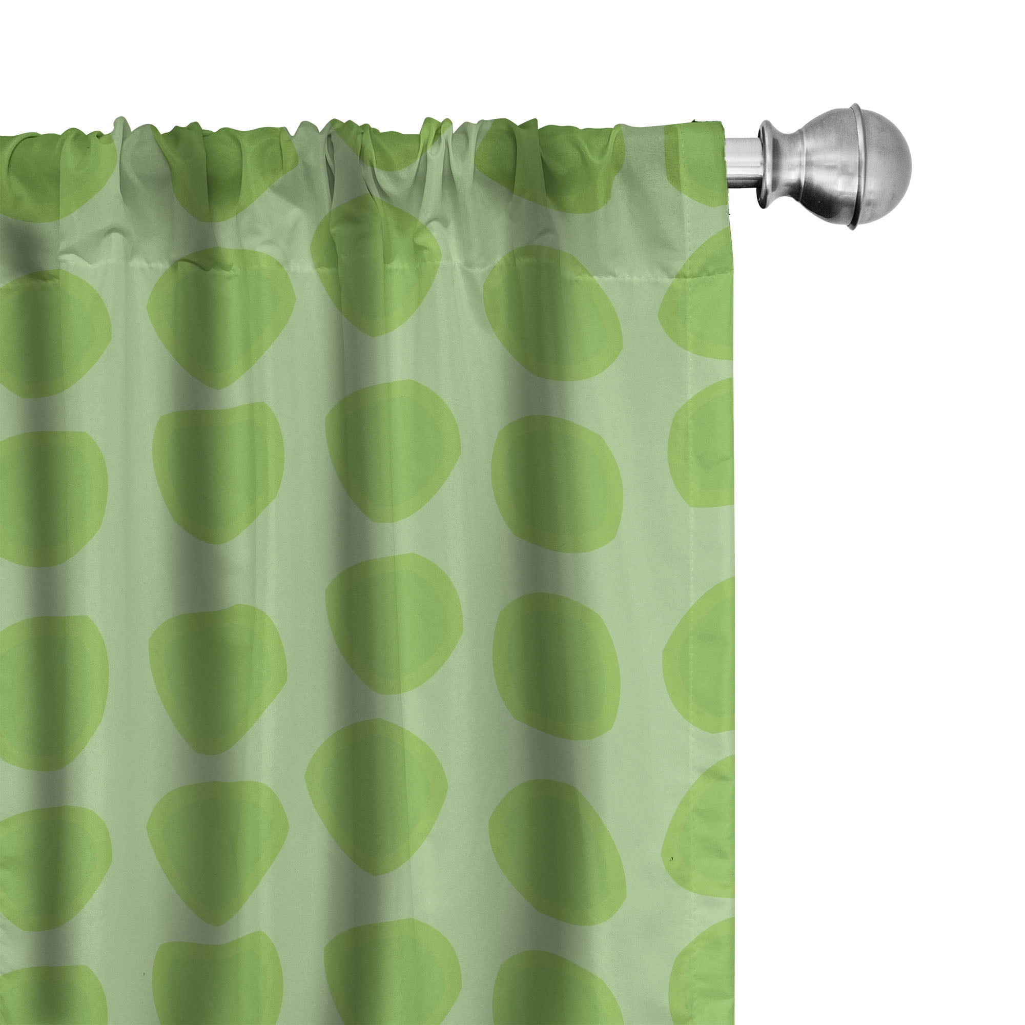 Lime Green Window Curtains Pack of 2, Simplistic Formless Geometric ...