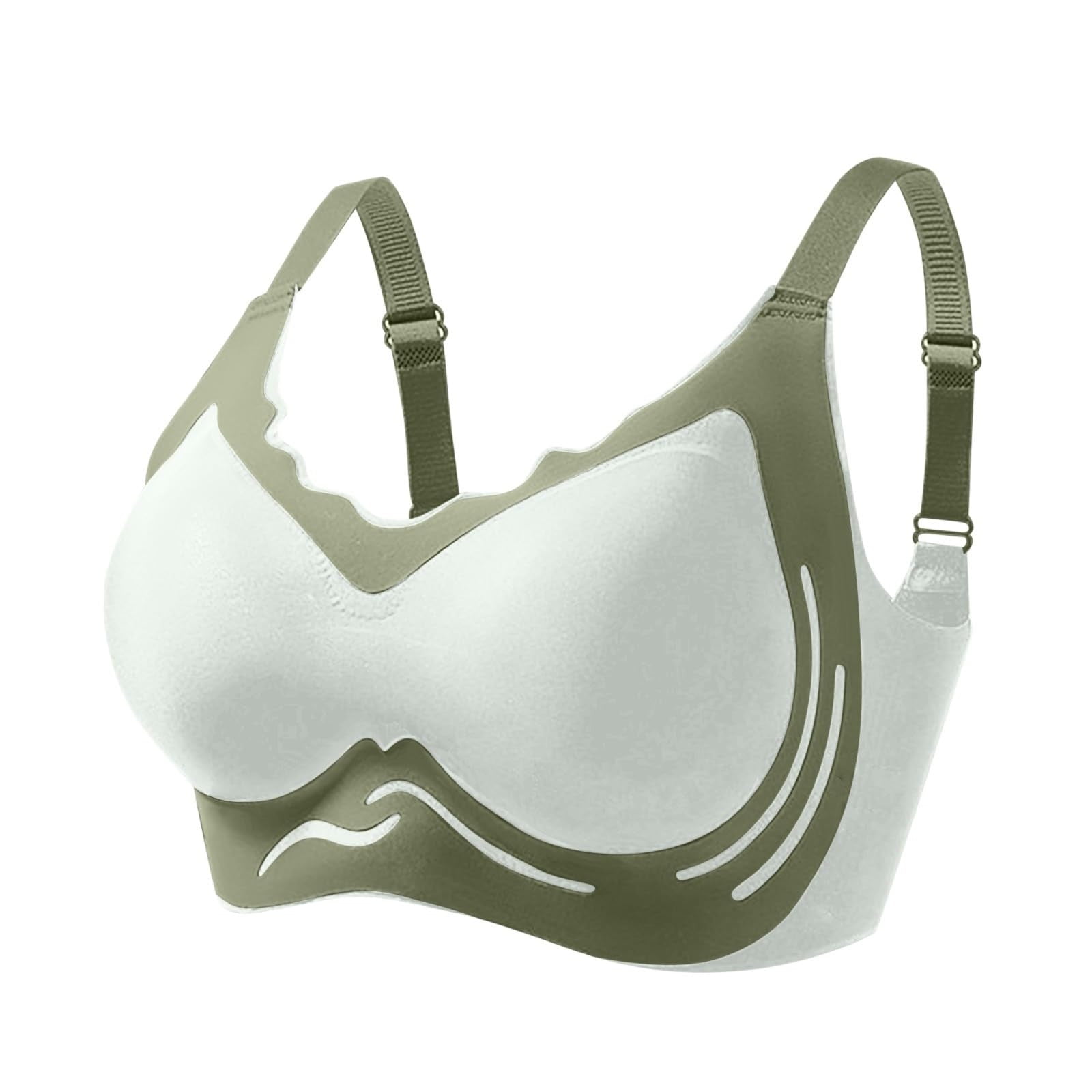 Lime Green Women Button Bras for Women Spandex Color Block Loose Fit ...