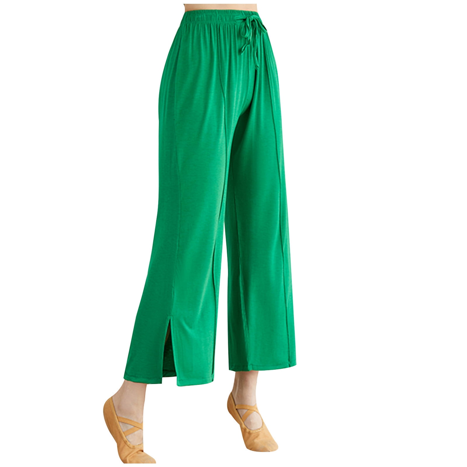 Lime Green Women Pants Sport Gym Yoga Casual Stretch Jogger Pants for ...