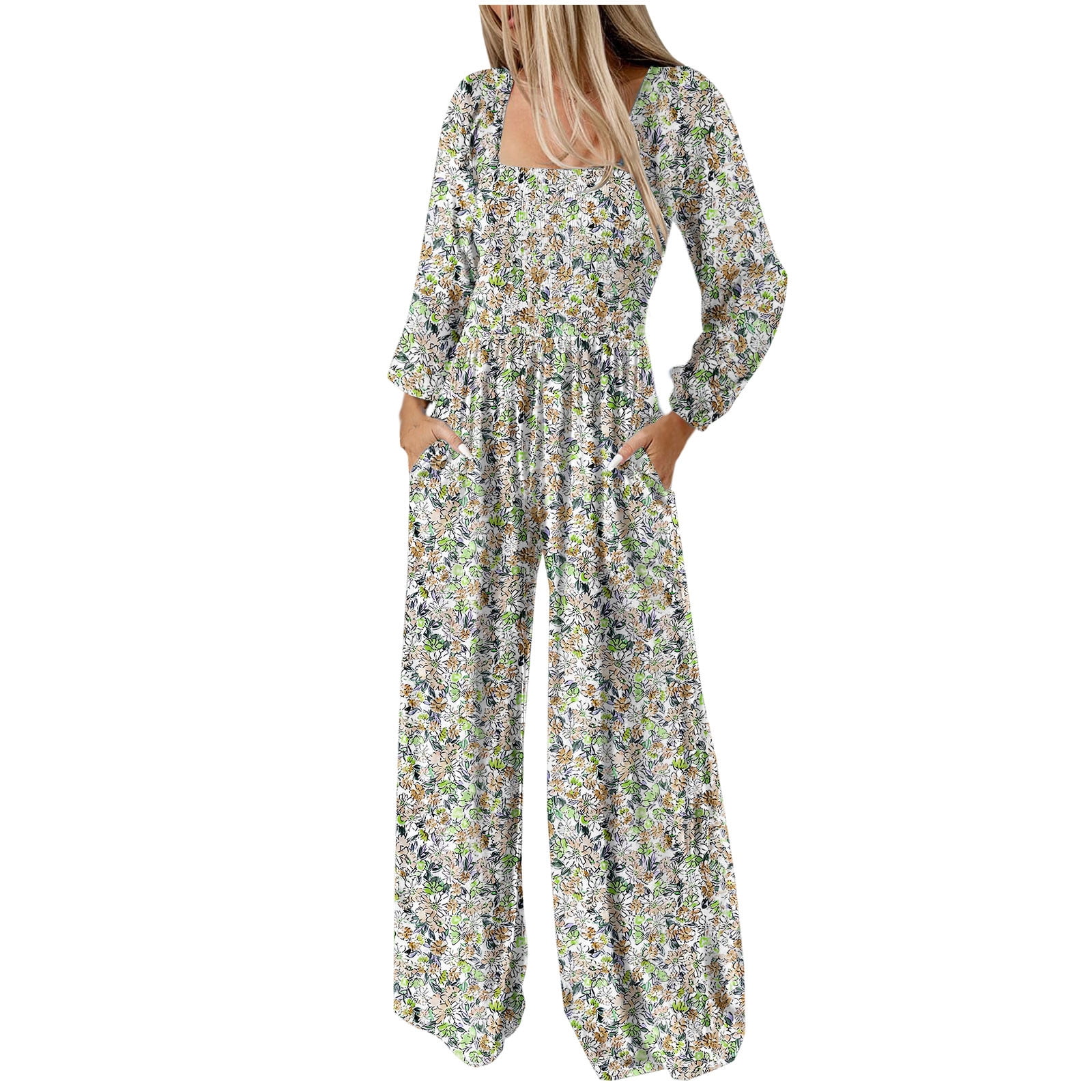 Lime Green Womens Pants Lounge Coveralls Pants Unitard for Ladies ...