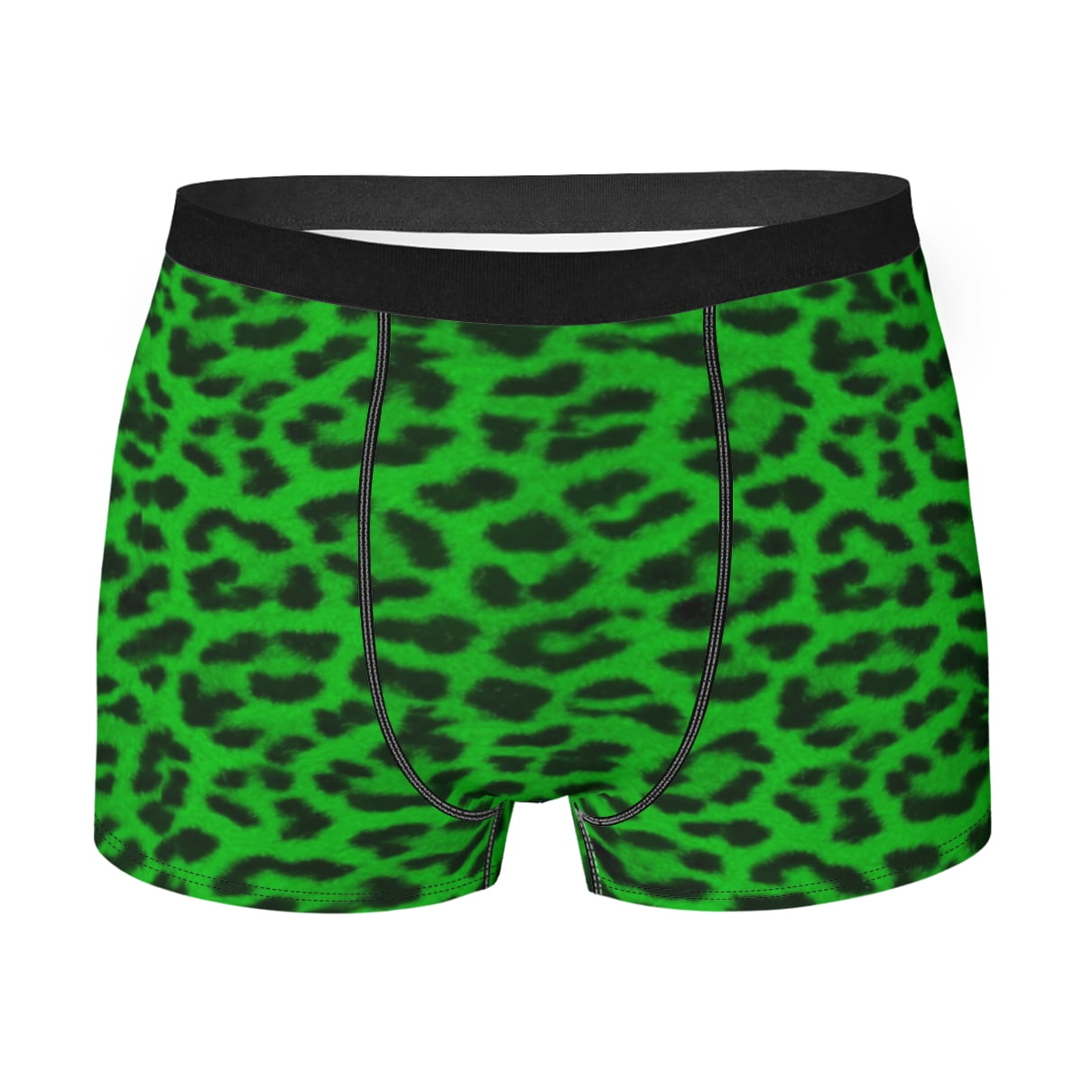 Lime Leopard Print Boxer Shorts For Man 3D Print Male Underwear Panties ...