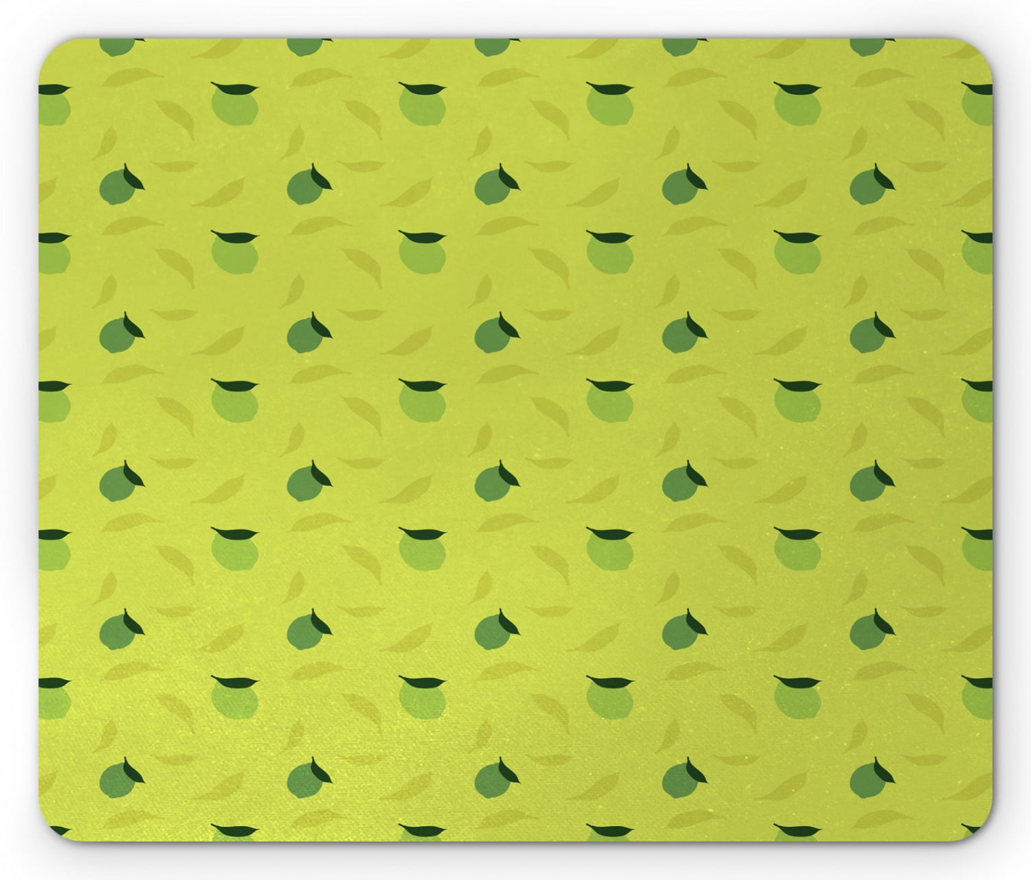 Lime Mouse Pad, Silhouette of Citrus Fruit with Leaf Background Healthy ...