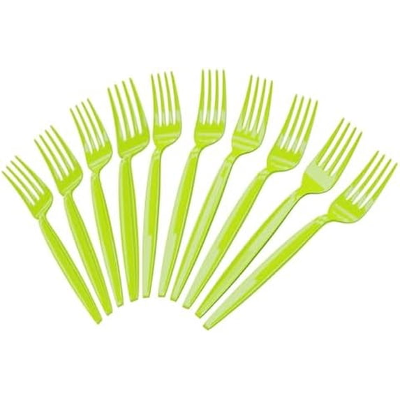 Lime Plastic Forks (24 Pack) - Lime Forks for Parties, Durable ...