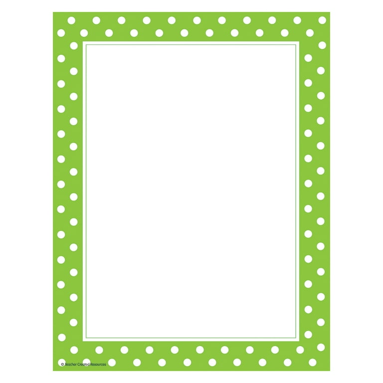 Lime Green Polka Dot Border
