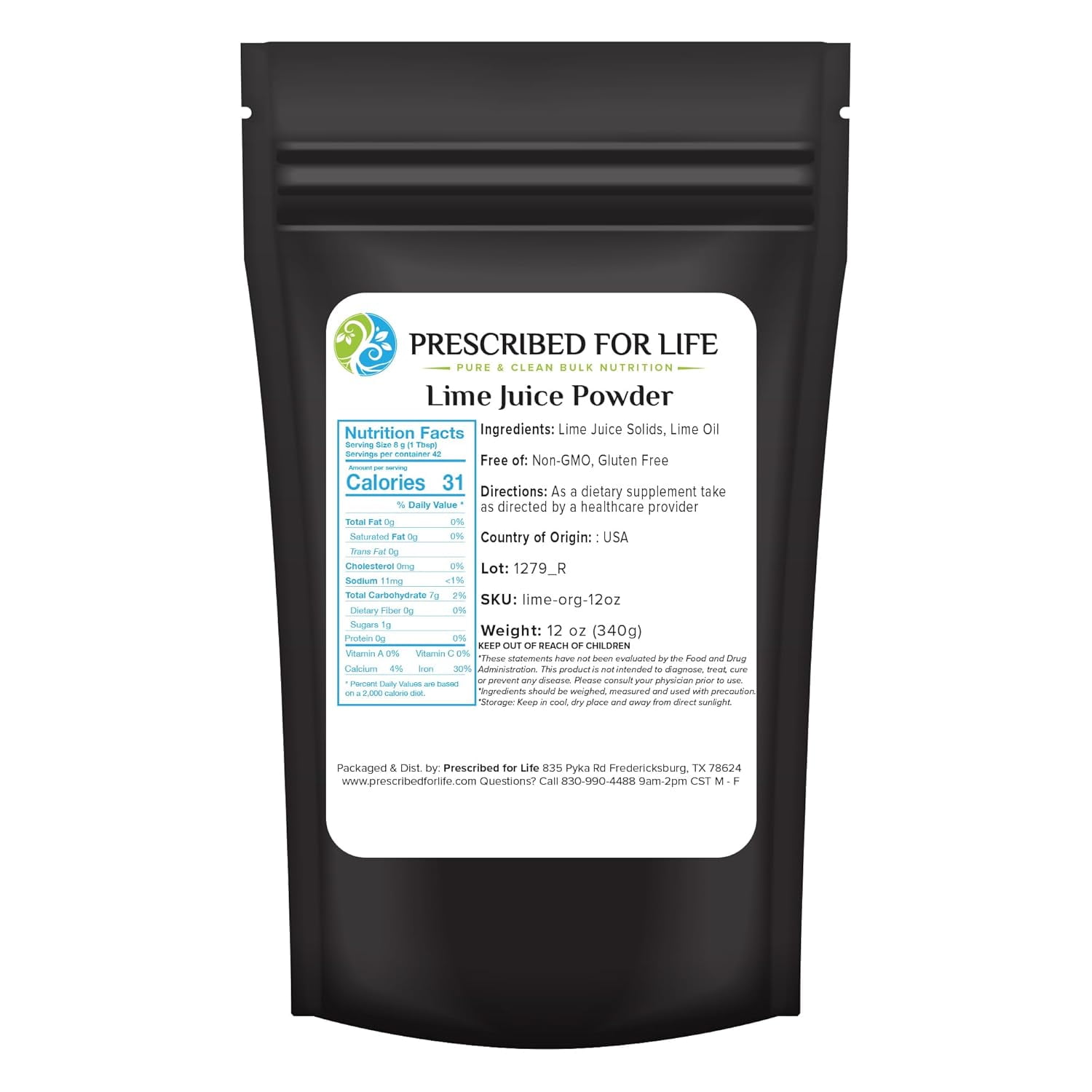 Lime Powder | Natural & Unsweetened Spray Dried Lime Juice Powder Made ...