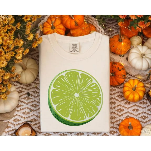 Lime Slice Graphic T-Shirt: Summer Citrus Tee, Tropical Beach Outfit ...