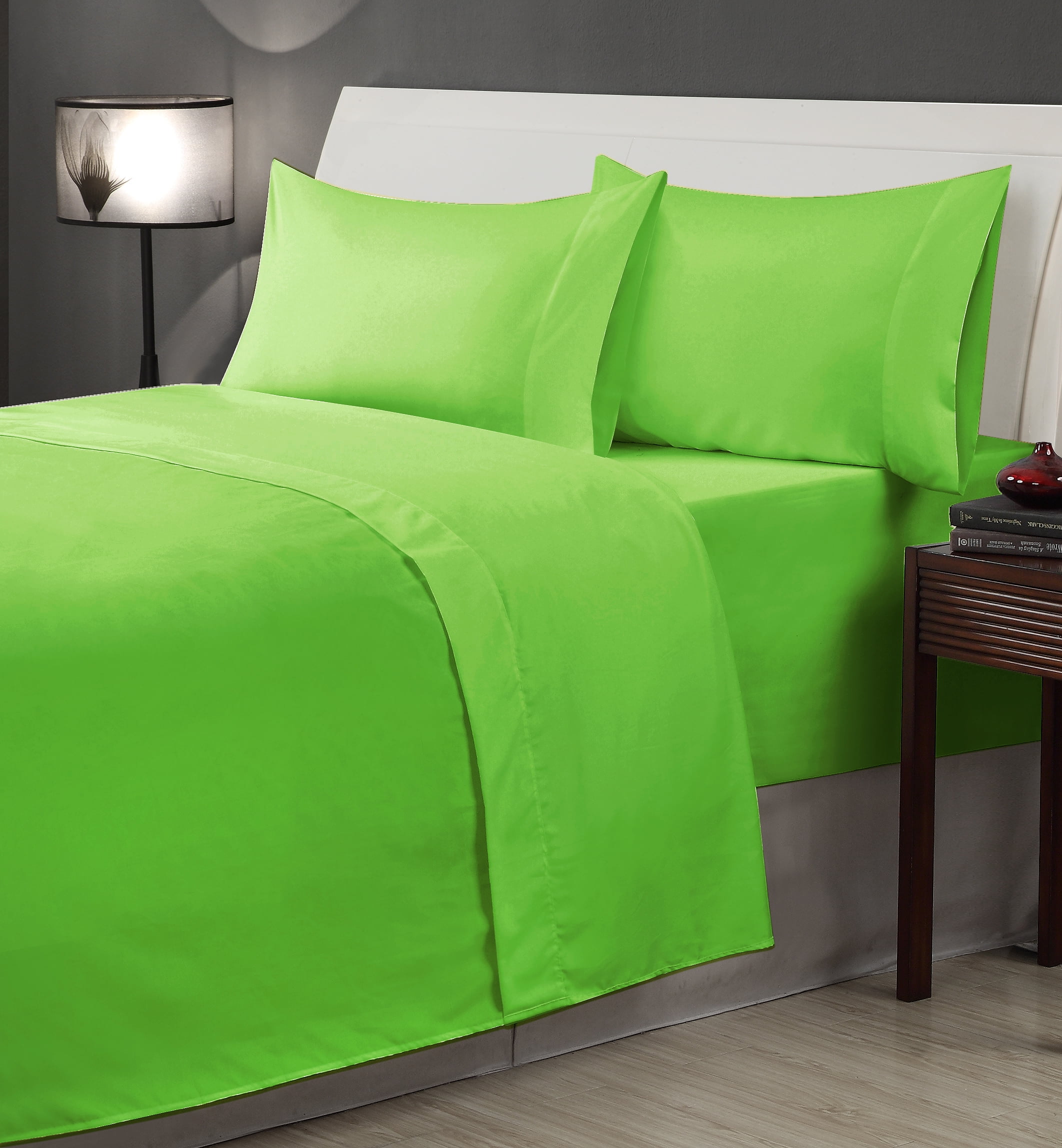 Lime Solid Sheet SetTwinLime - Walmart.com