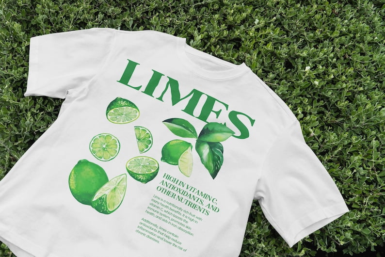 Lime TShirt, Aesthetic Fruit Shirt, Fruit Shirt, Simple Tee, Vintage ...