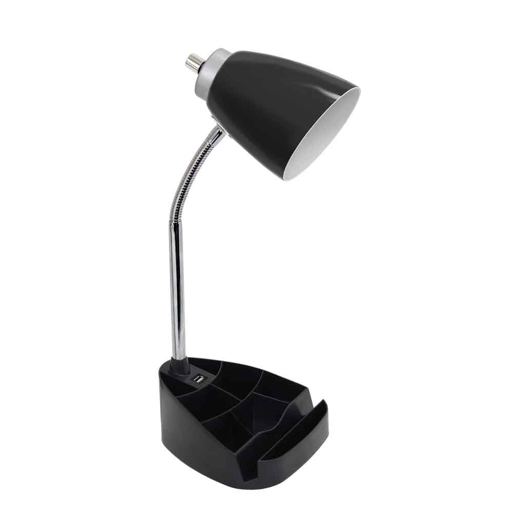 Simple Designs 18.5" Gooseneck Organizer Desk Lamp with iPad and Tablet ...
