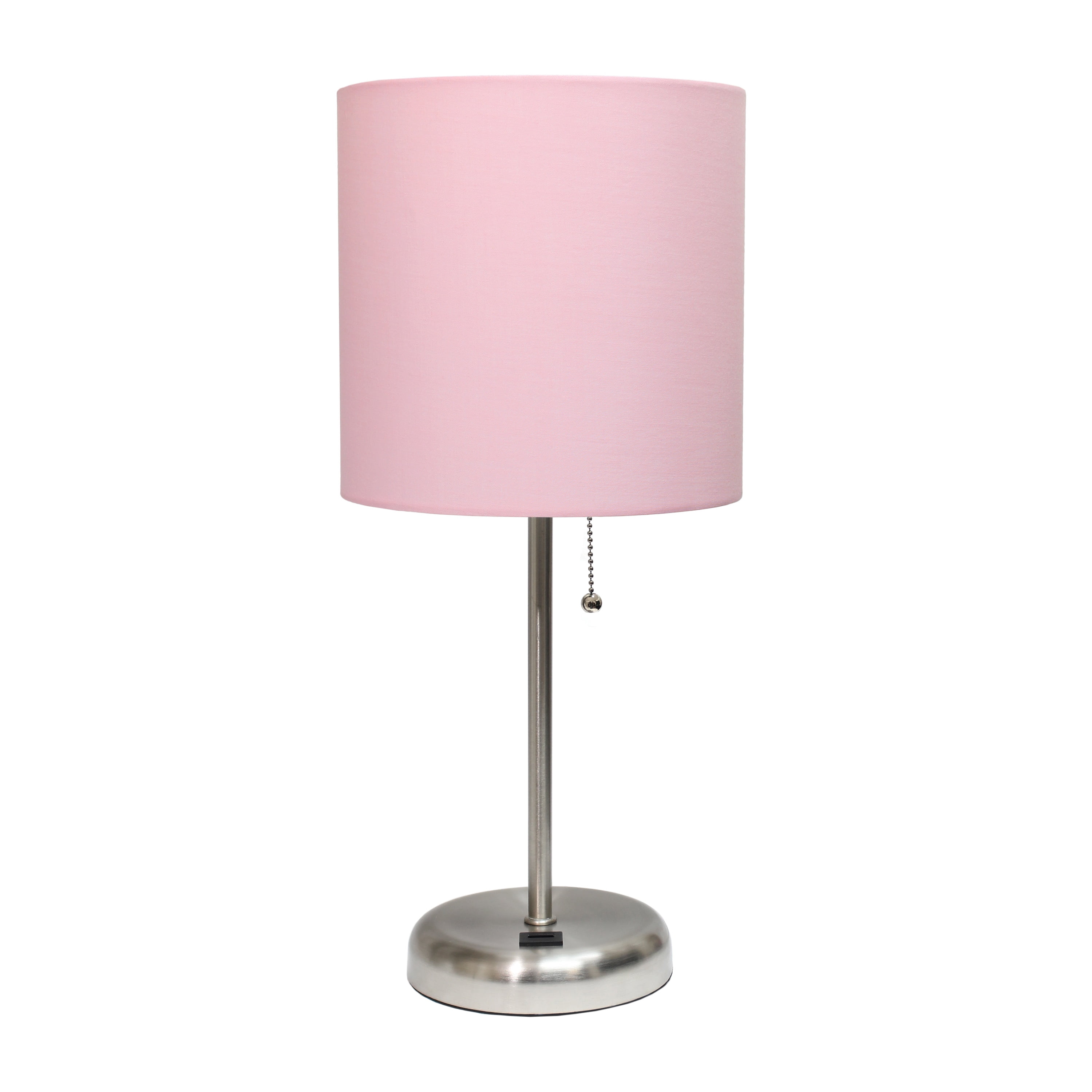 LimeLights Stick Lamp with USB charging port and Fabric Shade, Light ...