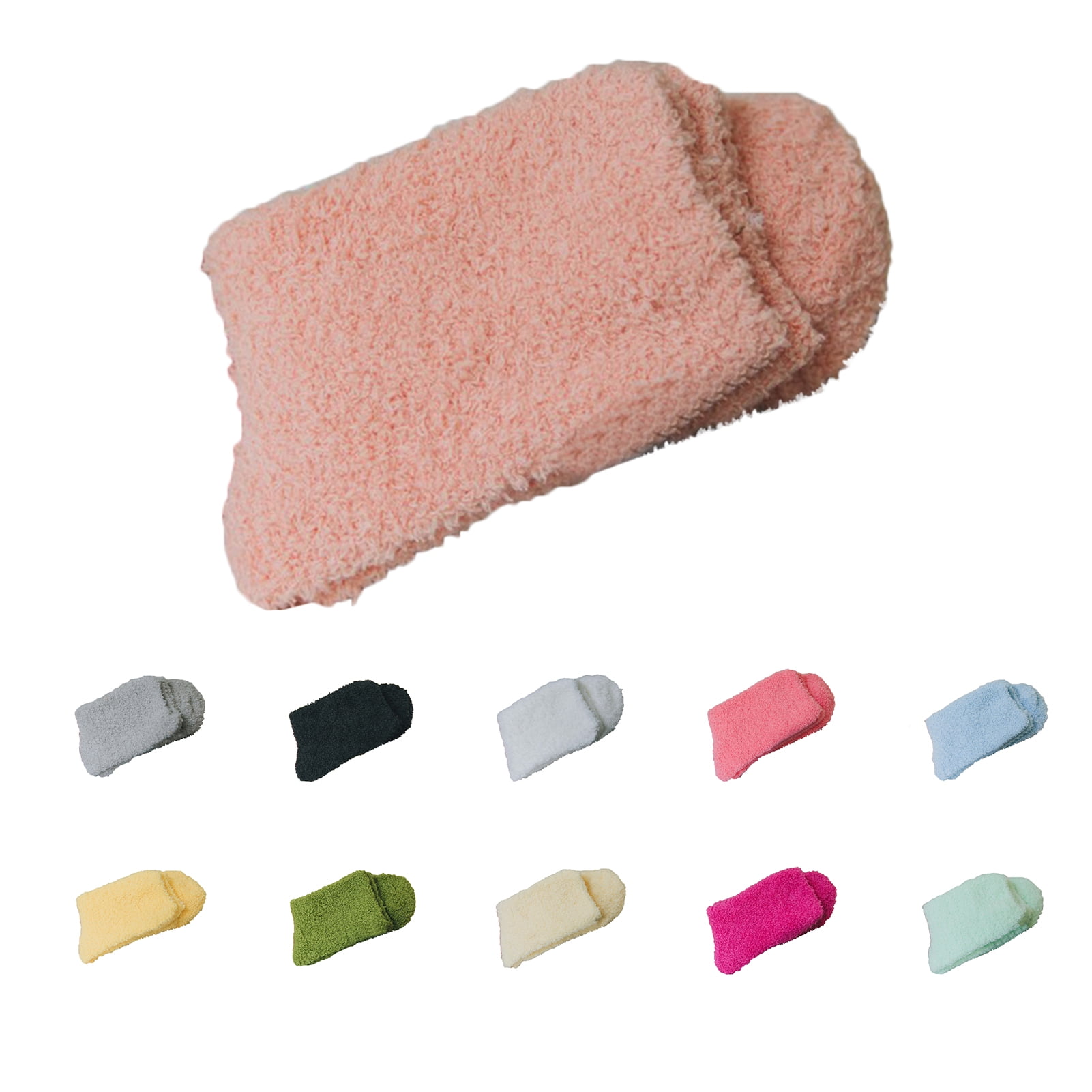 Limei 1 Pair Womens Fuzzy Slipper Socks Animal Soft Warm Cute ...