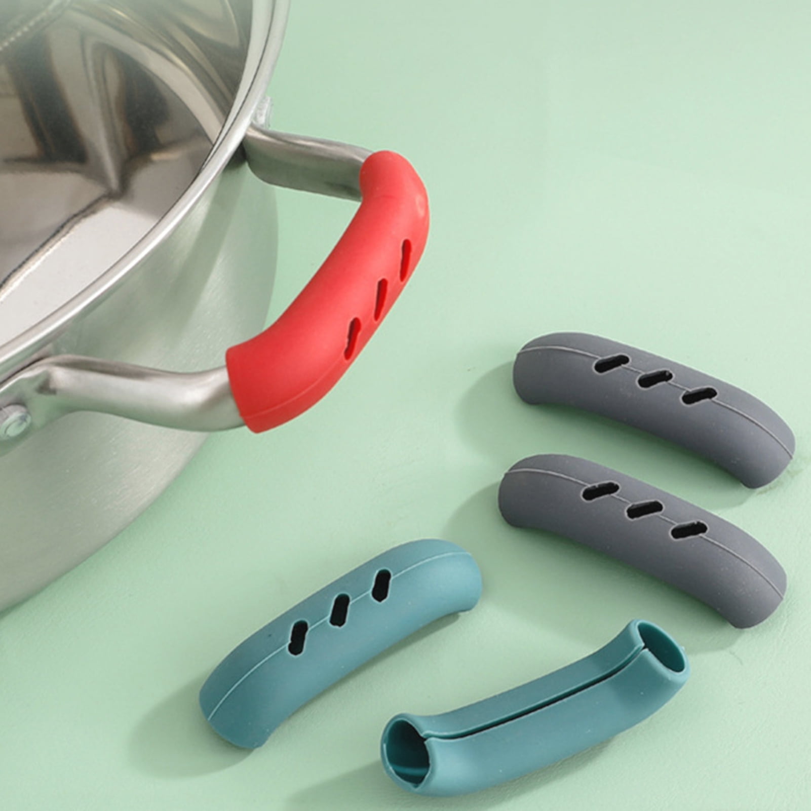 Limei 10 Pack Silicone Hot Handle Holder Rubber Pot Sleeve Heat ...