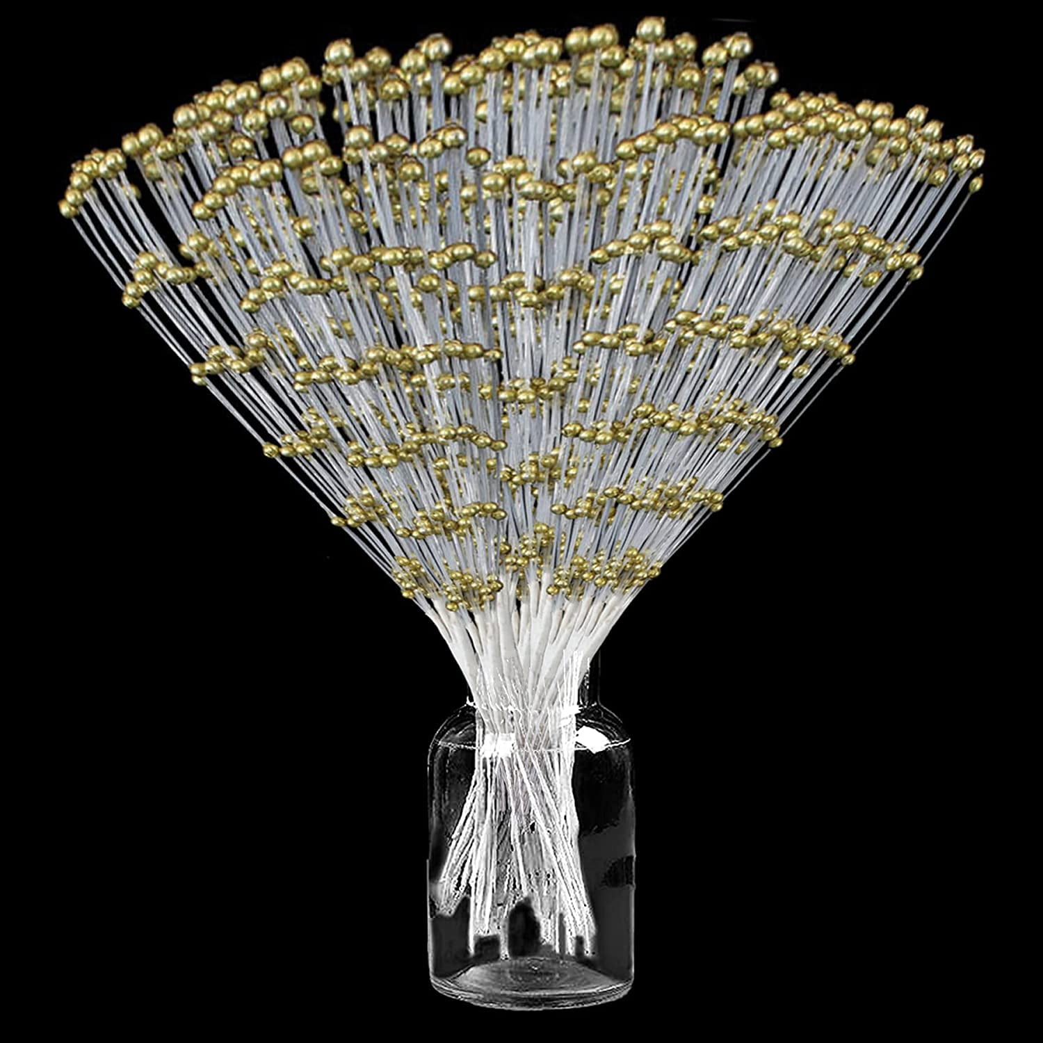 Limei 10 Pieces 4mm Pearls String Wedding Bouquet Floral Beaded Sticks ...