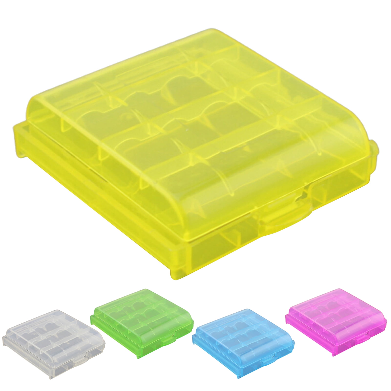 Limei 10Pcs AA/AAA Battery Storage Case Holder Box, White - Walmart.com