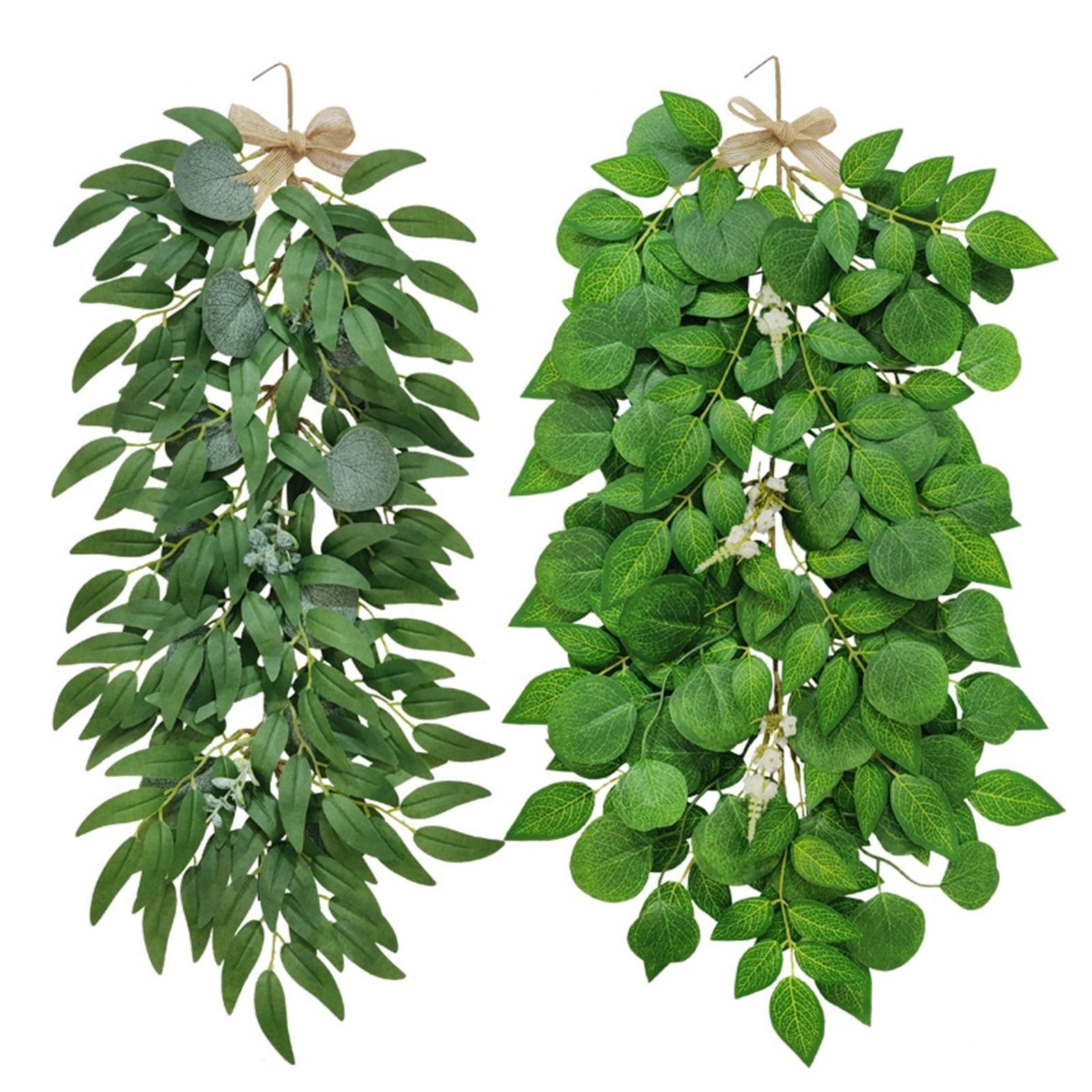 Limei 1Pcs Artificial Willow, Plastic Plants Greenery Leaves Fake ...