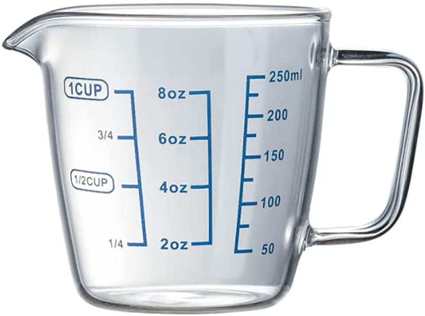 Limei 250ML/8 oz heat-resistant glass measuring cup with scale for ...