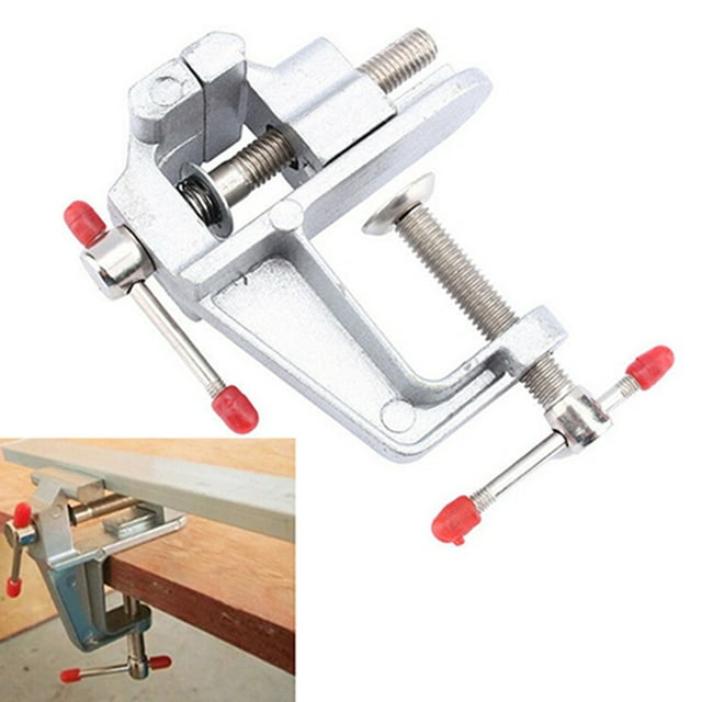 Limei 3.5" Heavy Duty Bench Vise, Double Swivel Rotating Vise Head/Body ...