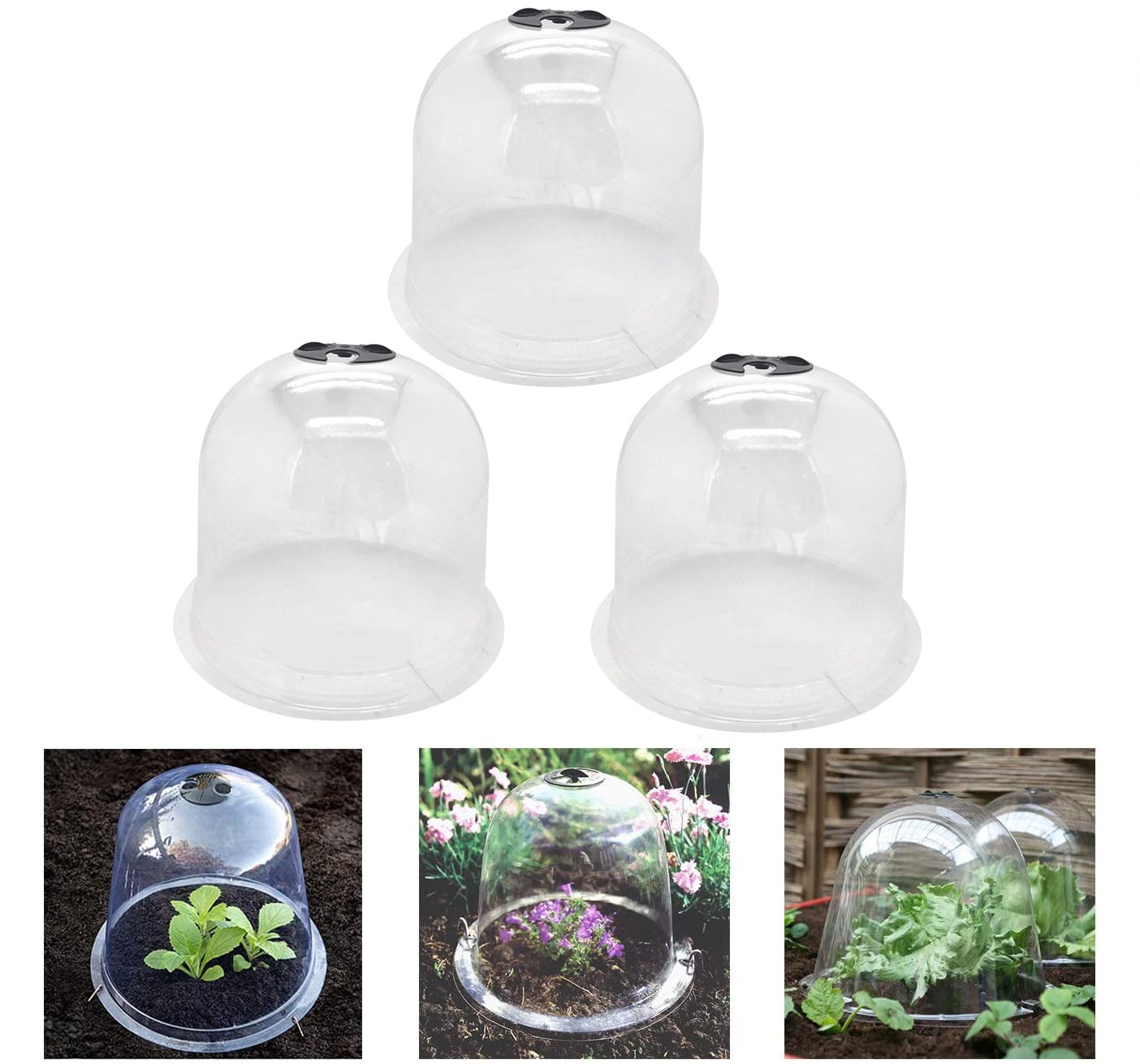 Limei 3 Pack Reusable Plant Protector Cover - Mini Greenhouse Plant ...