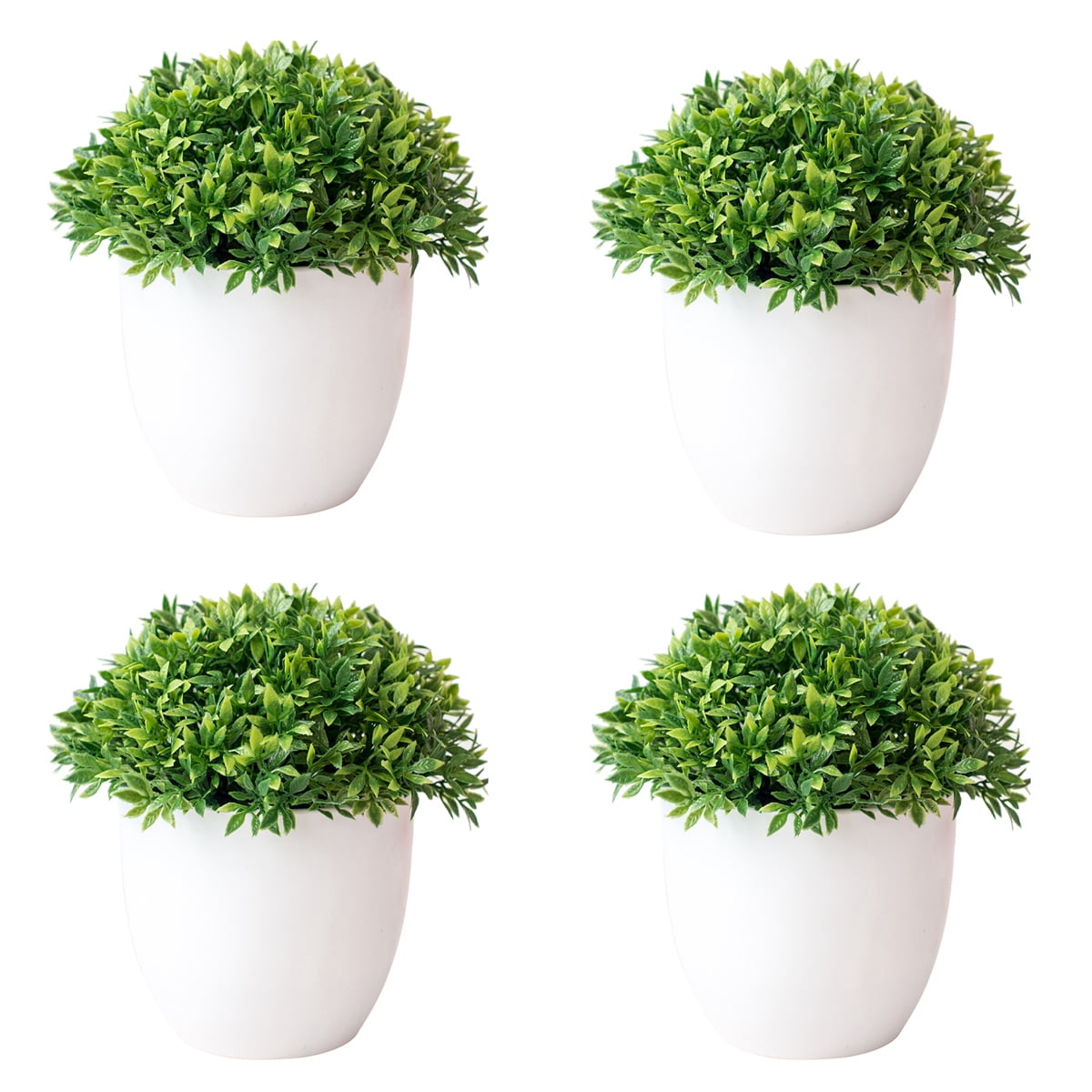 Limei 4 Pcs Mini Artificial Plants Potted Small Fake Plants for Shelf ...