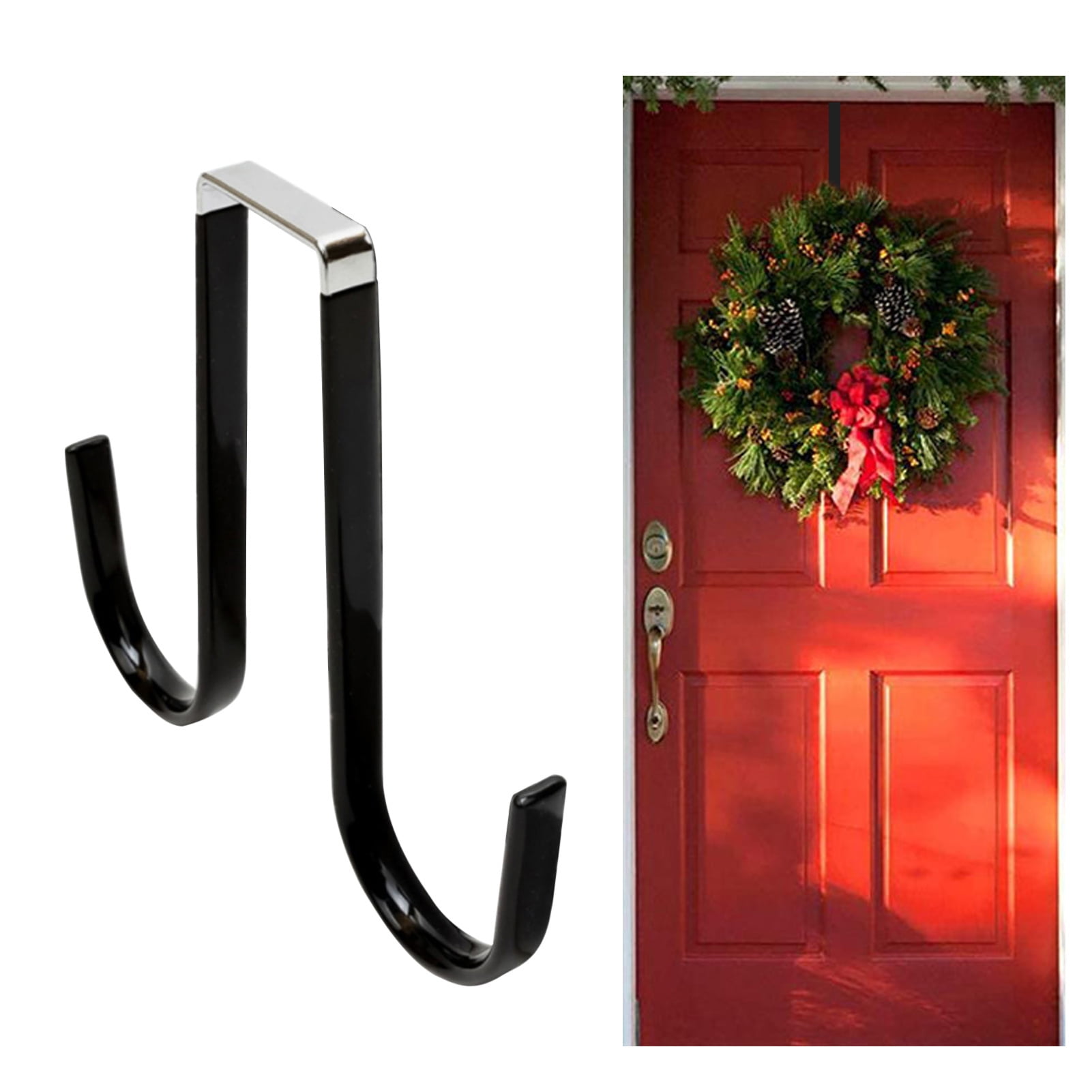 Limei 5 Inches Double Side Wreath Hanger Over The Door - Wreath Metal ...