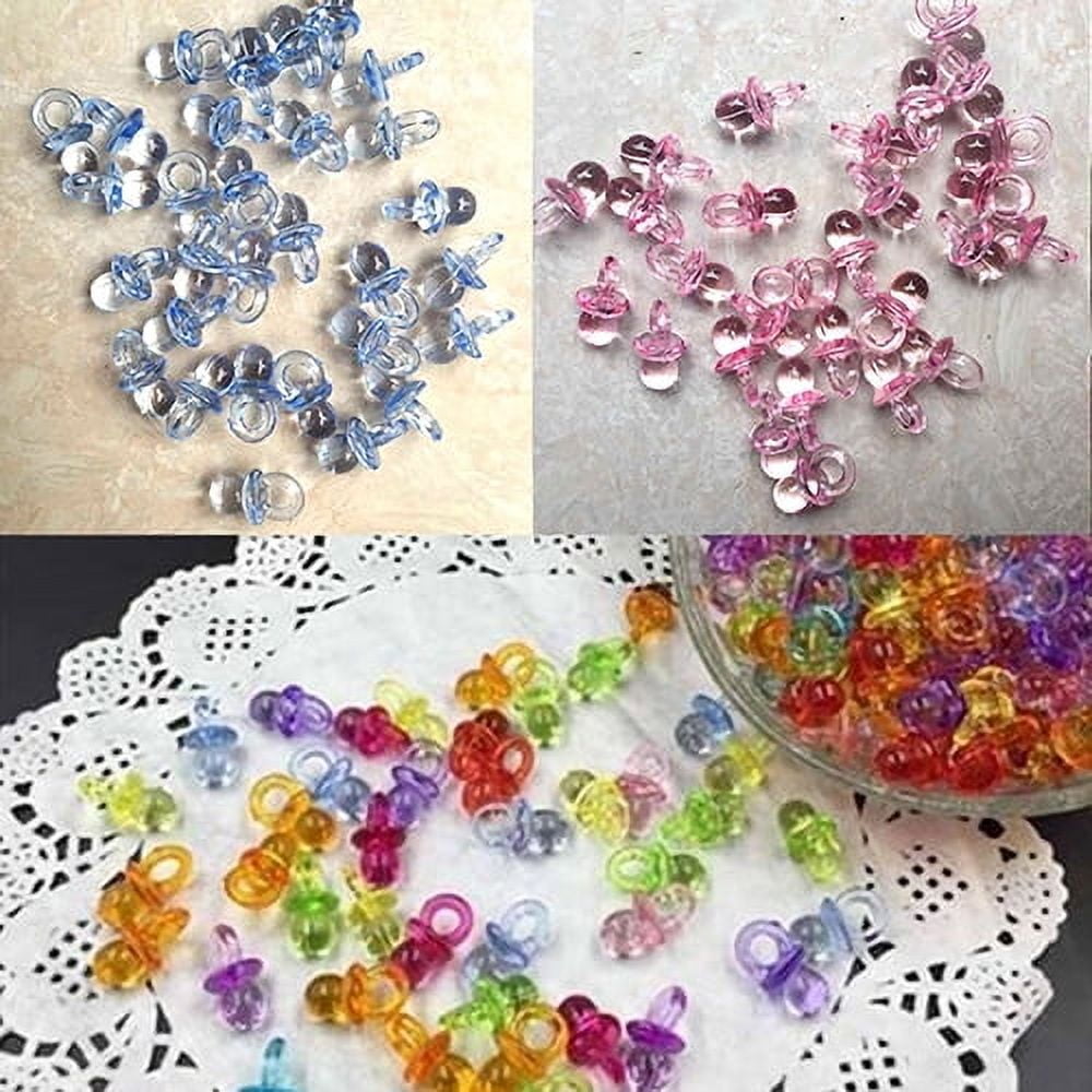 Limei 50 Pack Mini Clear Acrylic Baby Pacifiers For Baby Shower ...