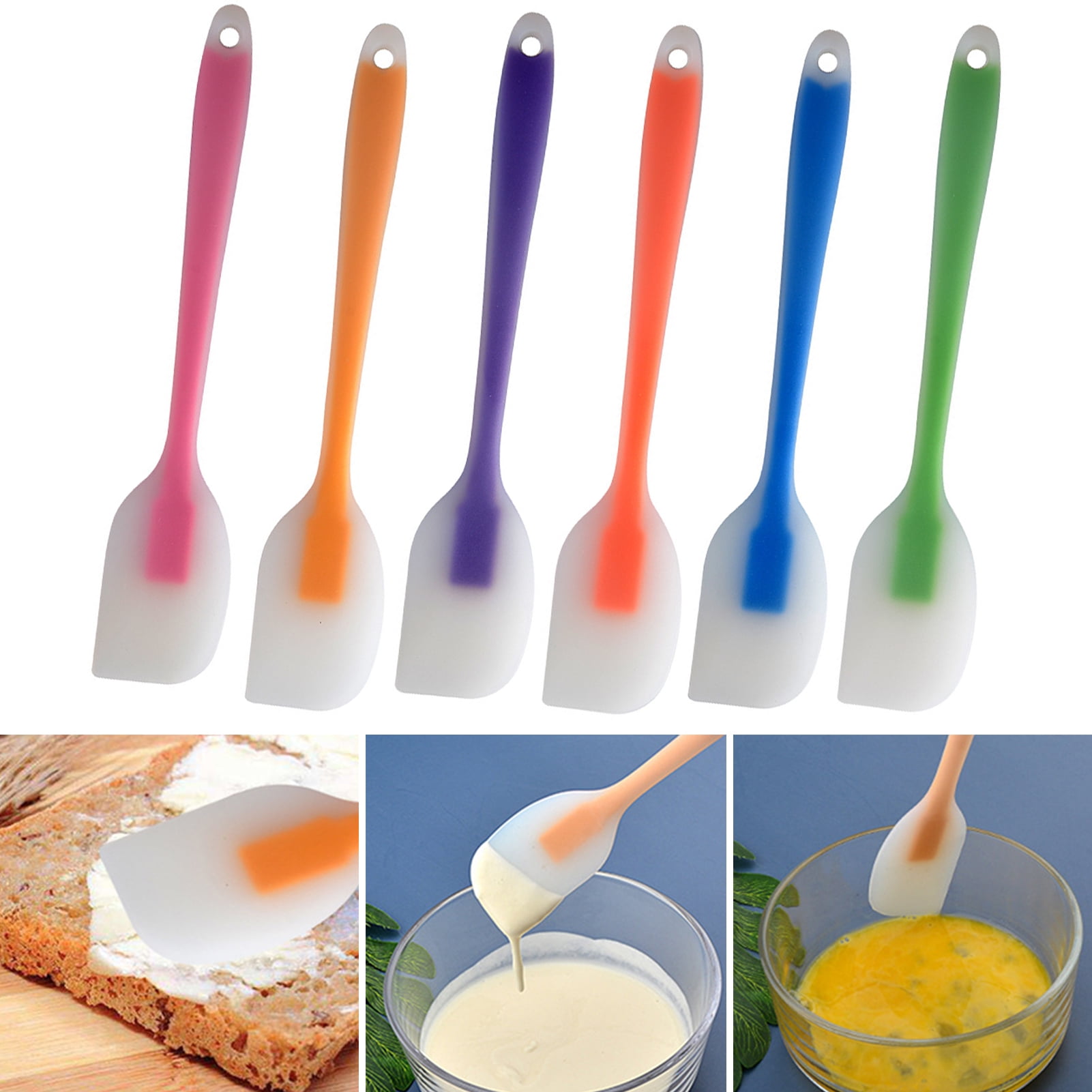 Limei 6 Pack Silicone Spatulas 8.2 Inch Small Rubber Spatula Non-Stick ...
