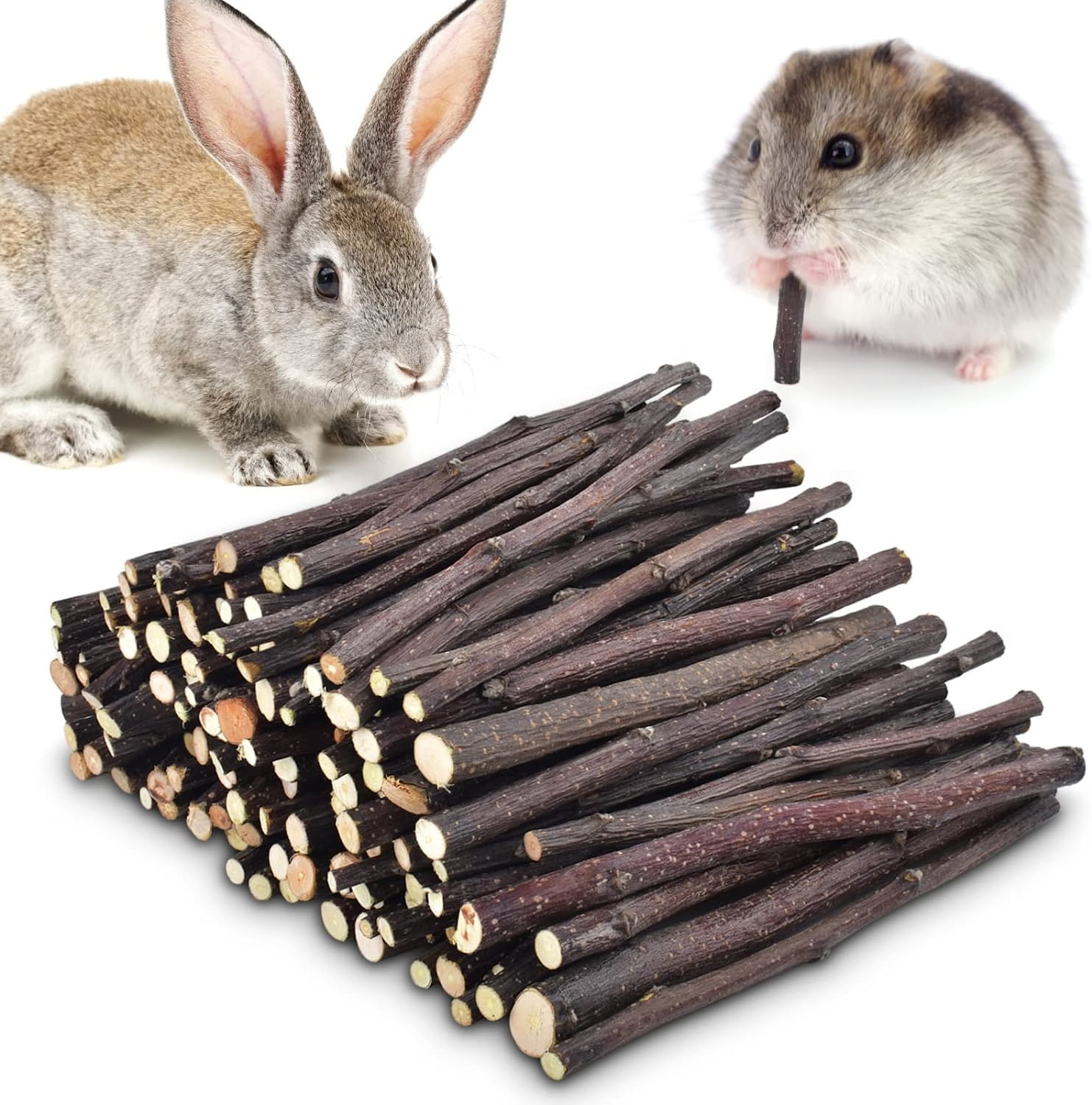 Limei 60 Pack Organic Natural Apple Sticks Small Animals Molar Treats ...