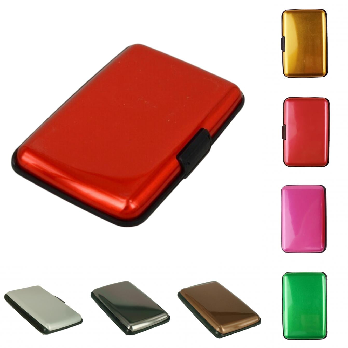 Limei Aluminum RFID Blocking Wallet Slim Hard Metal Credit Card Holder ...