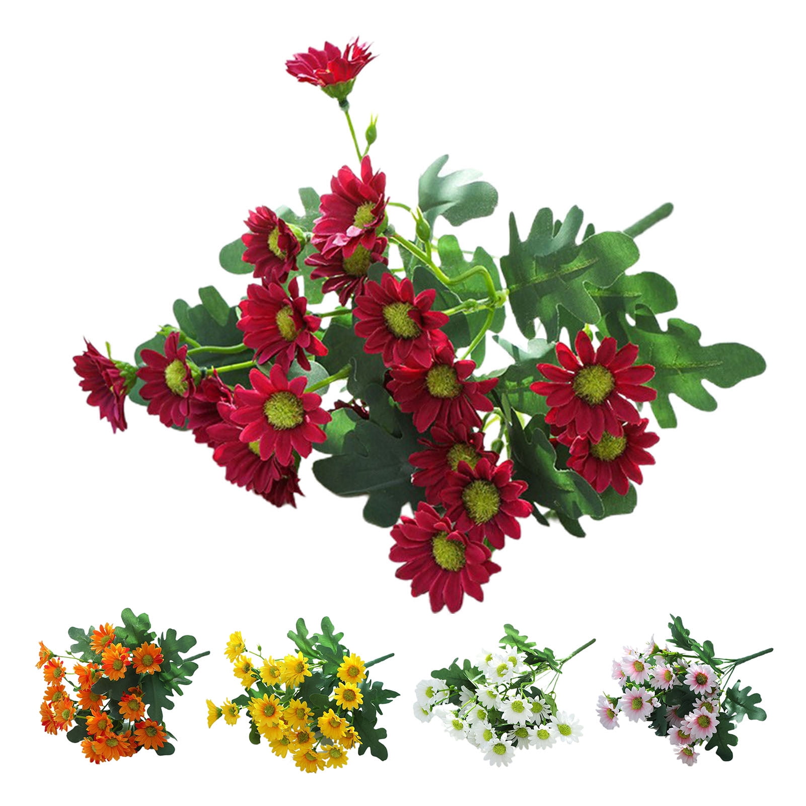Limei Artificial Chrysanthemum Fall Flowers, 1 Bundles Artificial ...