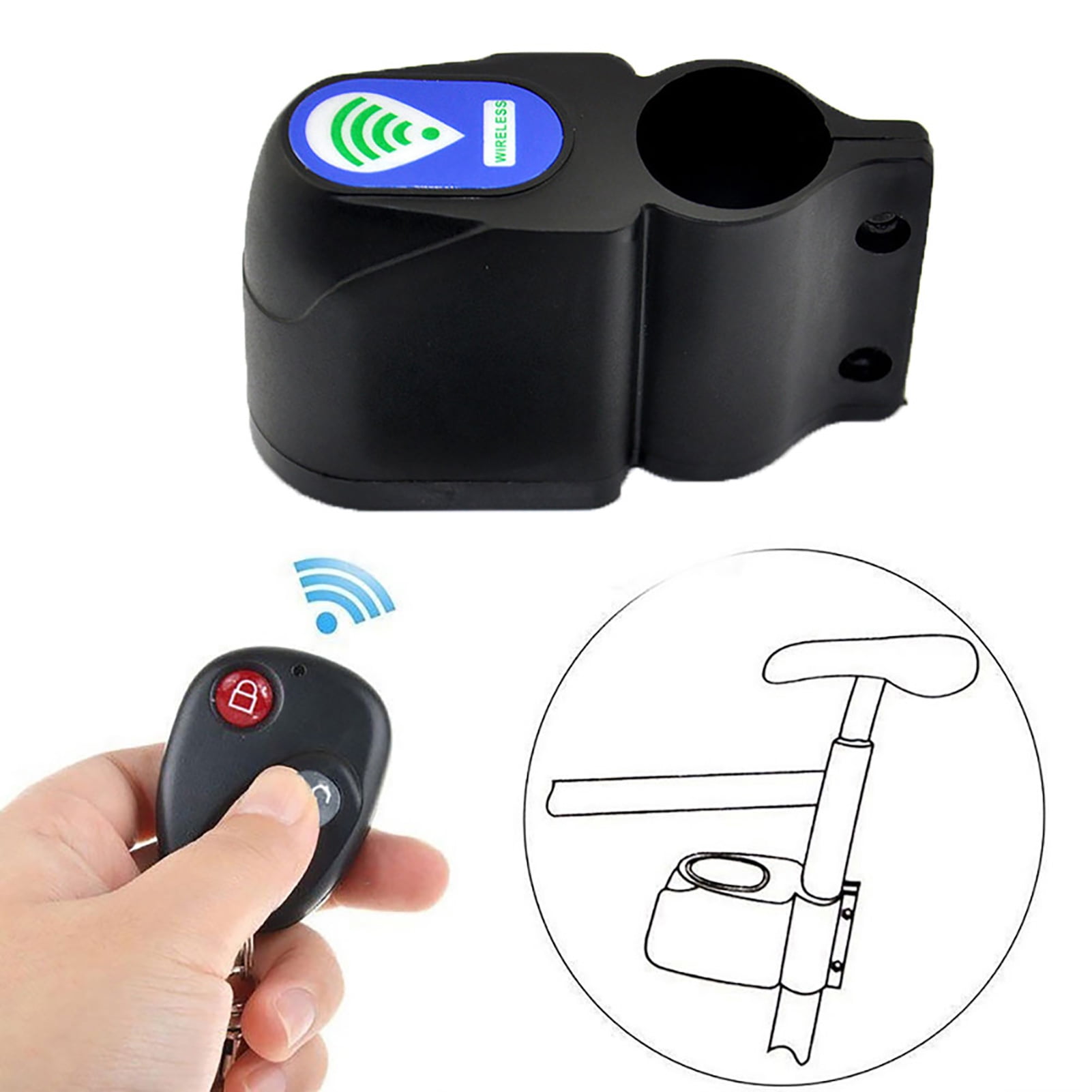 Limei Bike Lock Alarm with Remote Universal Security Alarm Lock System ...