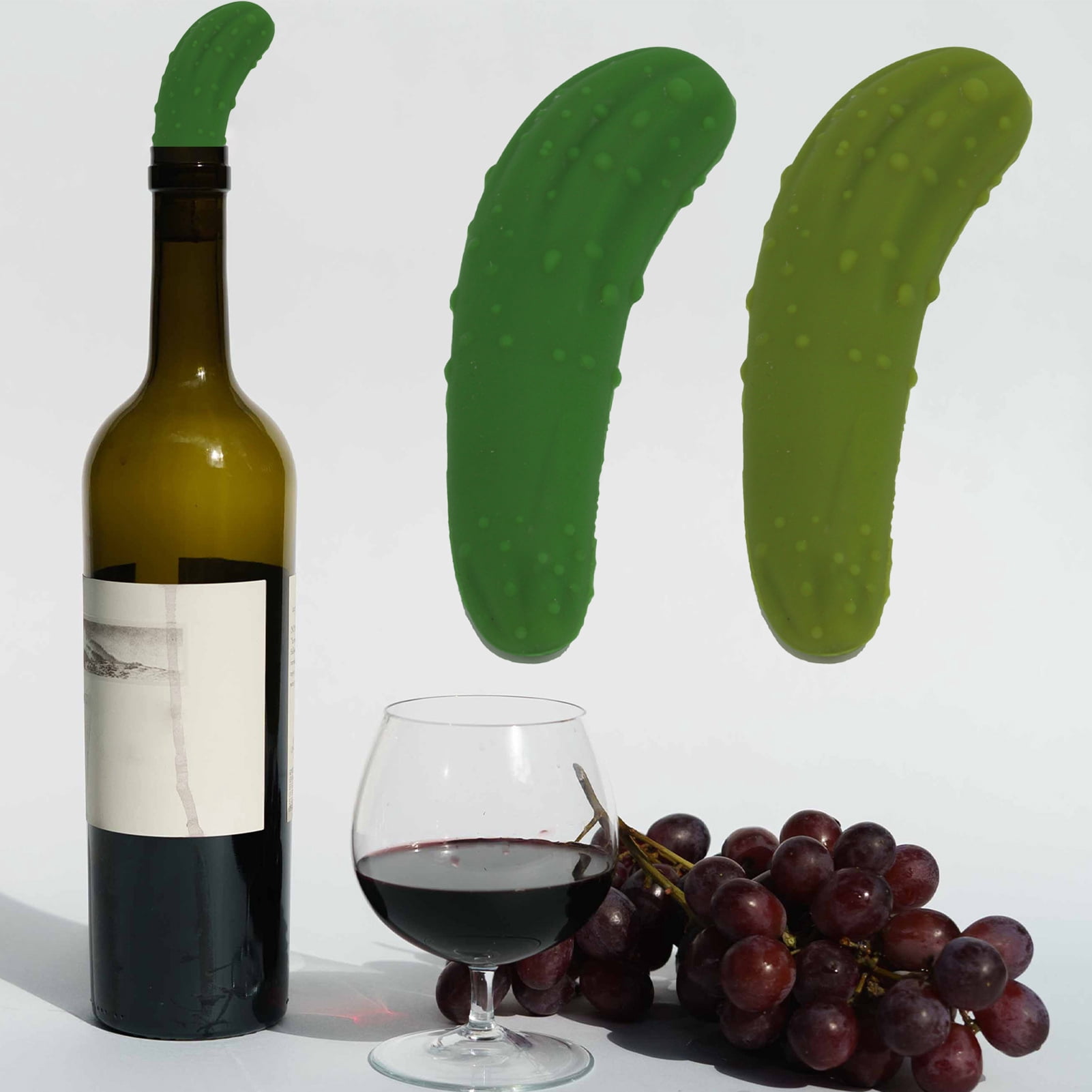 Limei Bottle Stopper, Silicone Cucumber Red Wine Bottle Stopper ...