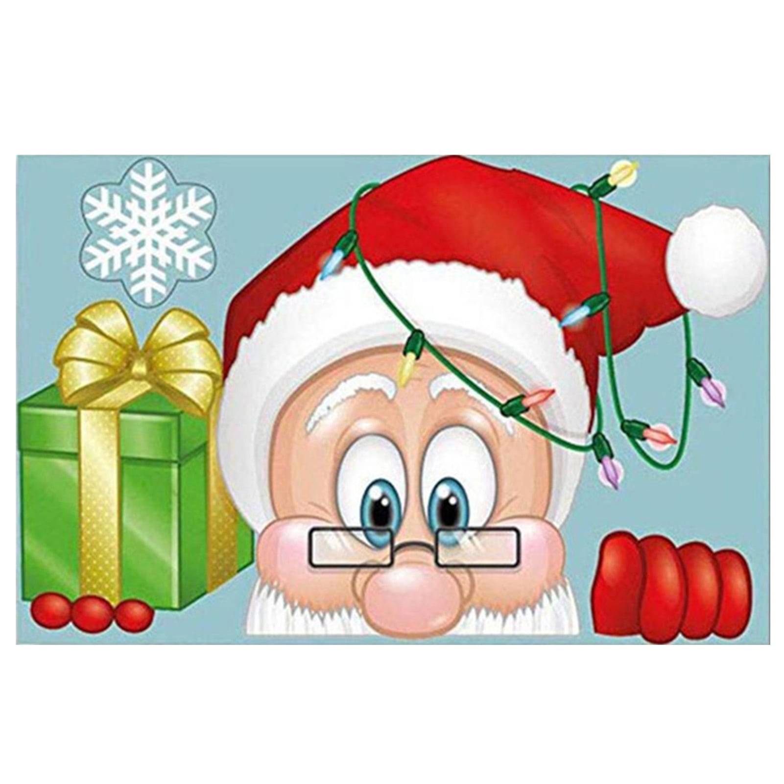 Limei Christmas Window Decal Reusable White Snowflake Christmas PVC ...