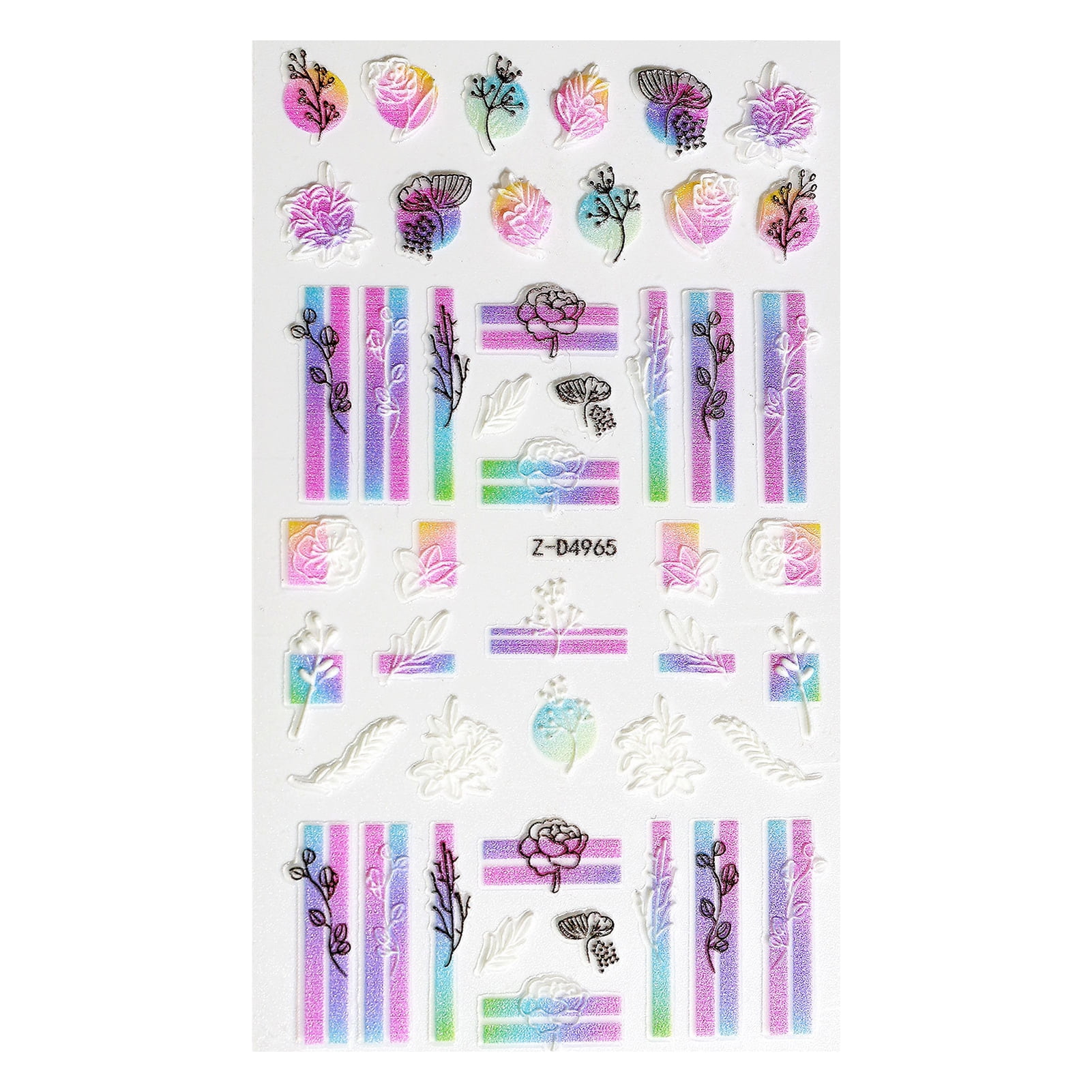 Limei Exquisite Nail Foils Flower Pattern for Beauty 5D - Walmart.com