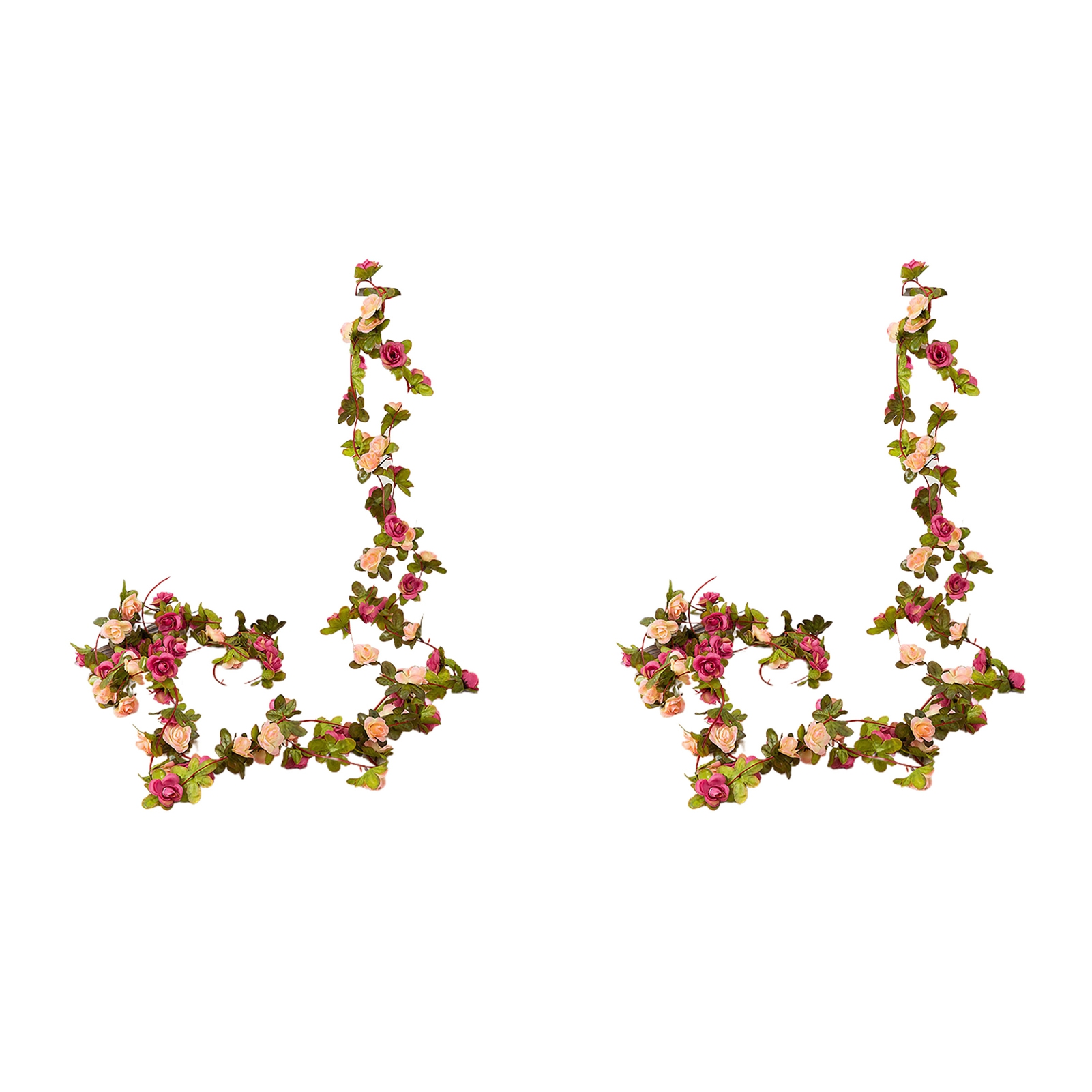 Limei Garland Landscaping 2Pcs Home Office Peony Flower Rattan ...